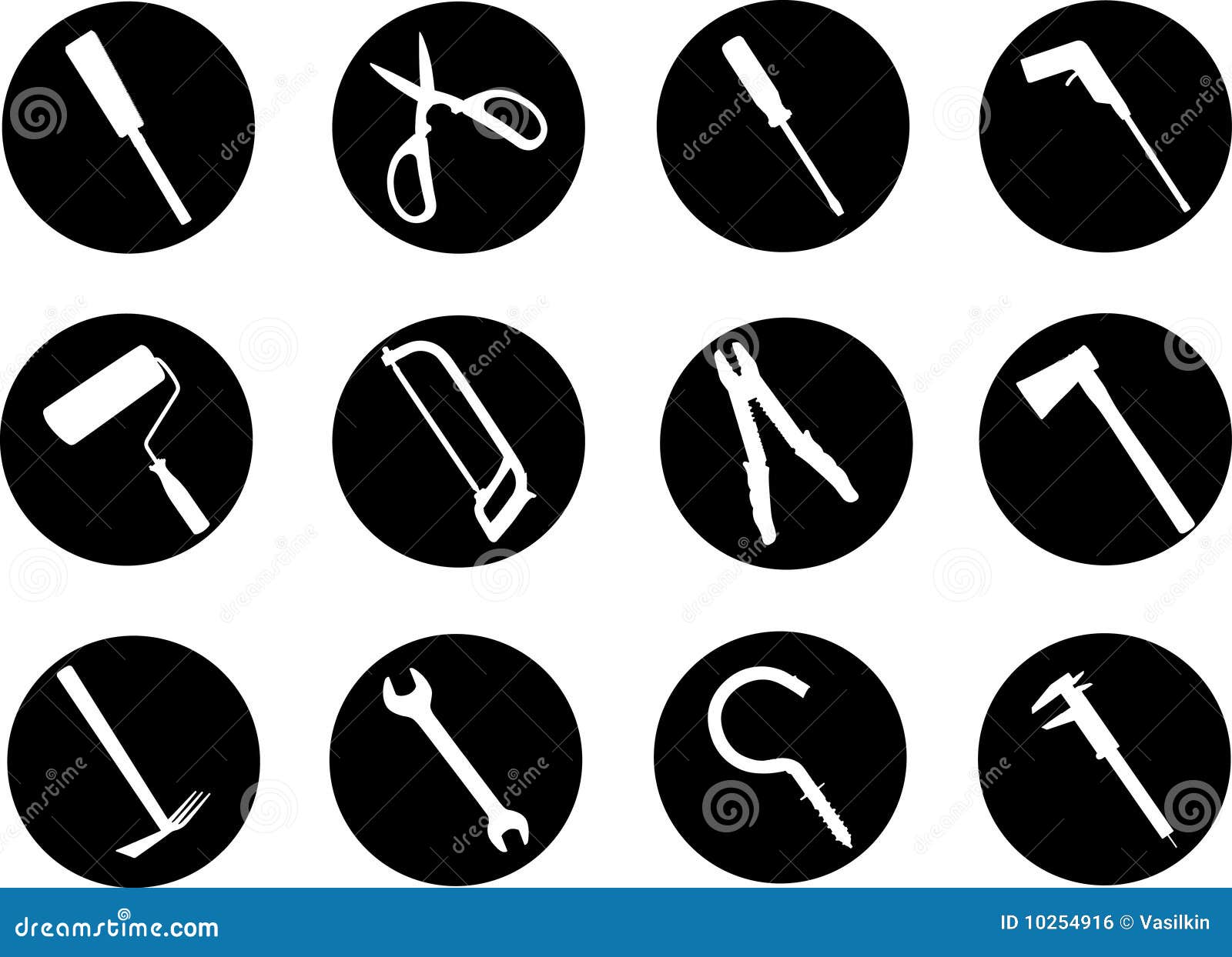 Set icons. Tools. stock vector. Illustration of tool - 10254916