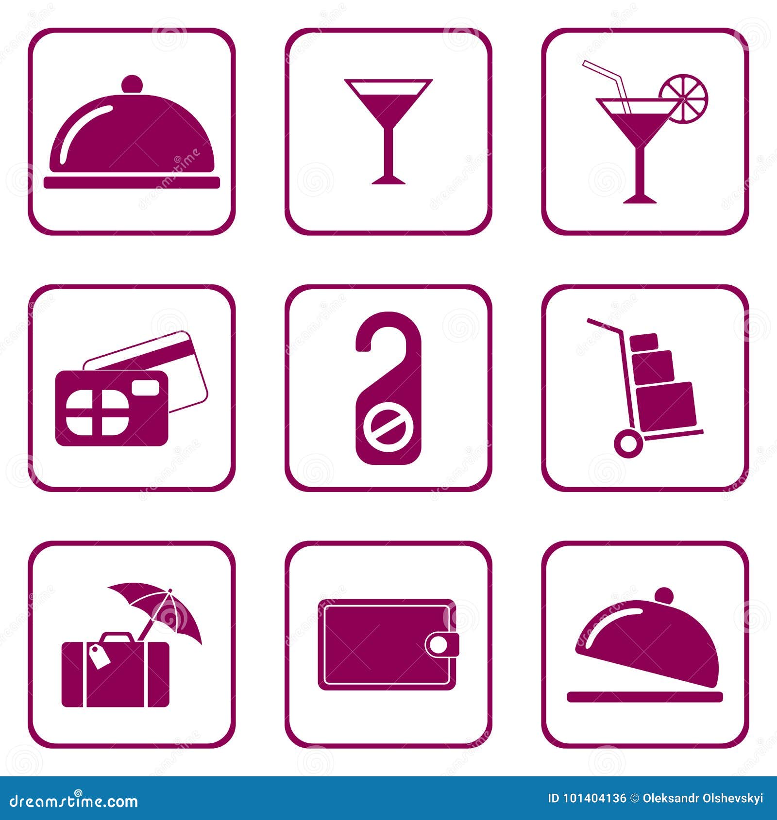 Set of Icons for Travel Services Stock Vector - Illustration of ...