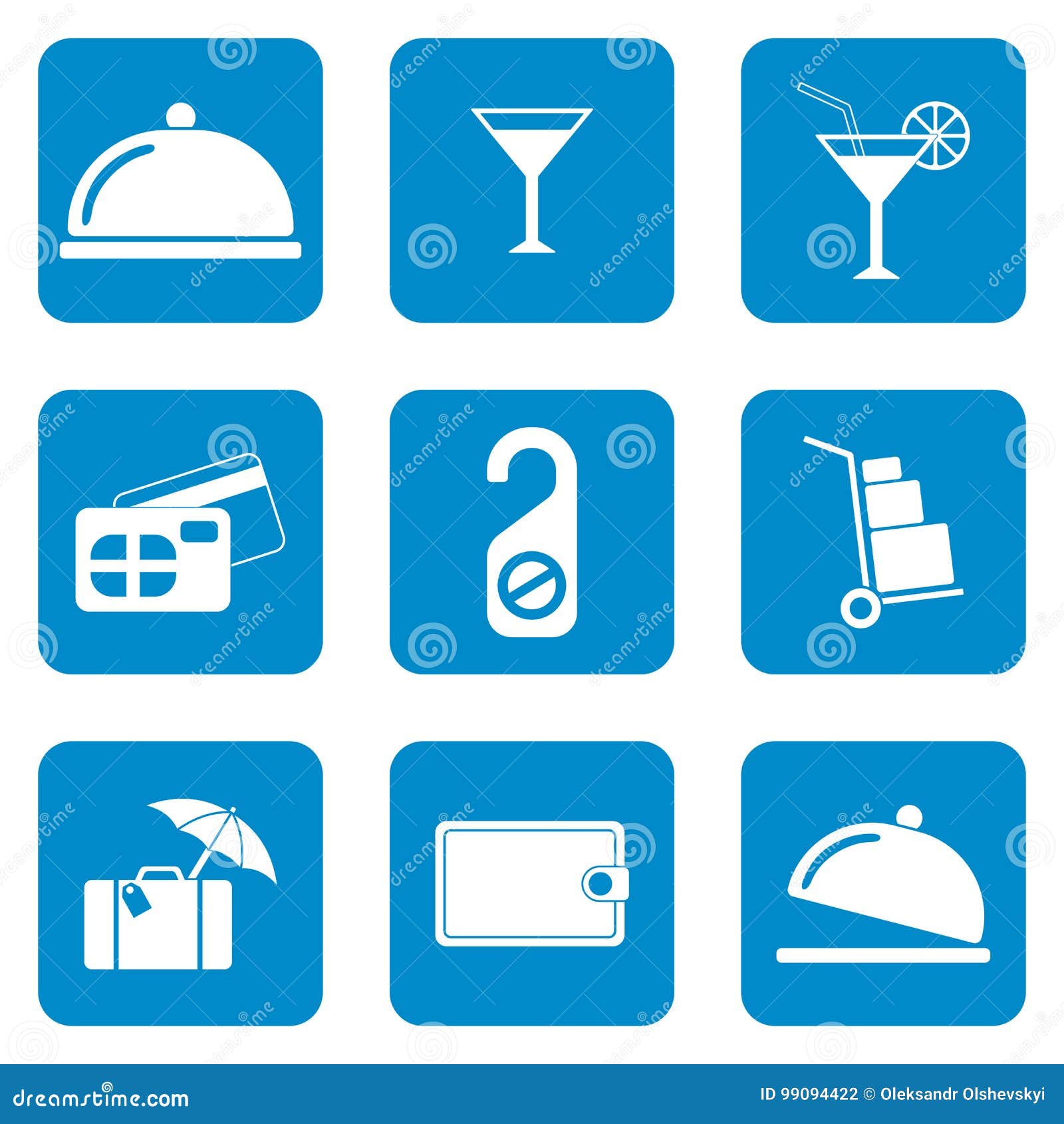 Set of Icons for Travel Services Stock Vector - Illustration of ...