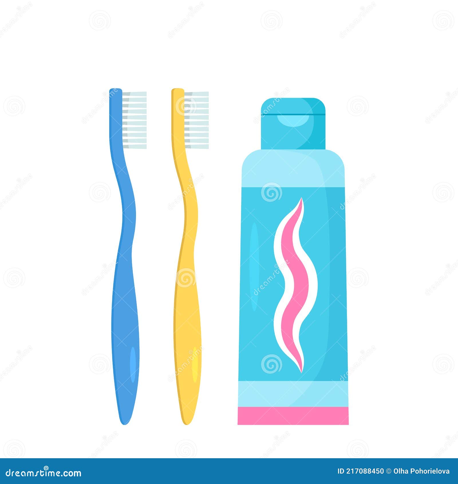 Toothbrushes Vector Icon On White Background. Flat Vector Toothbrushes ...