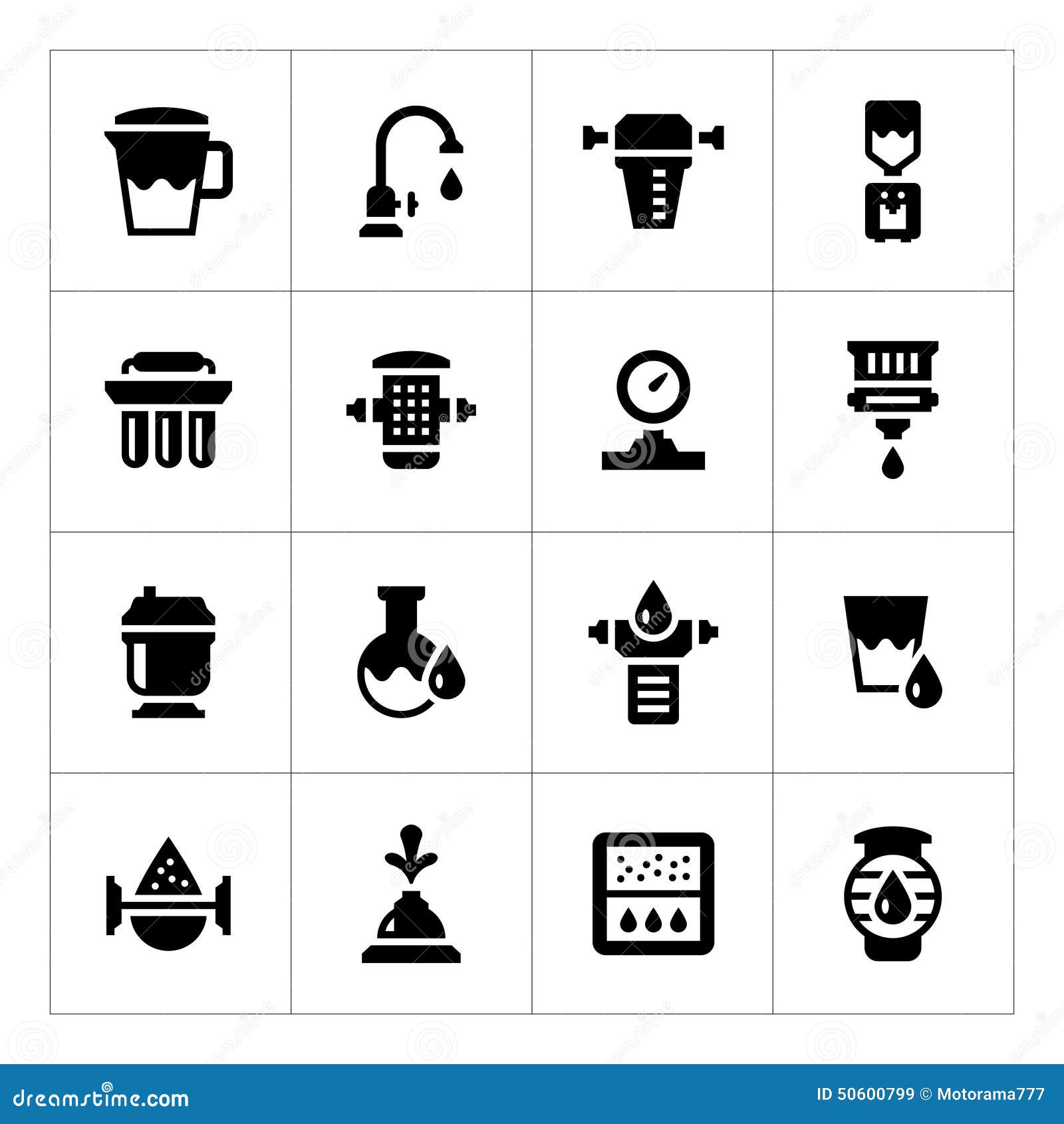 Set icons of water filters stock vector. Illustration of liquid - 50600799
