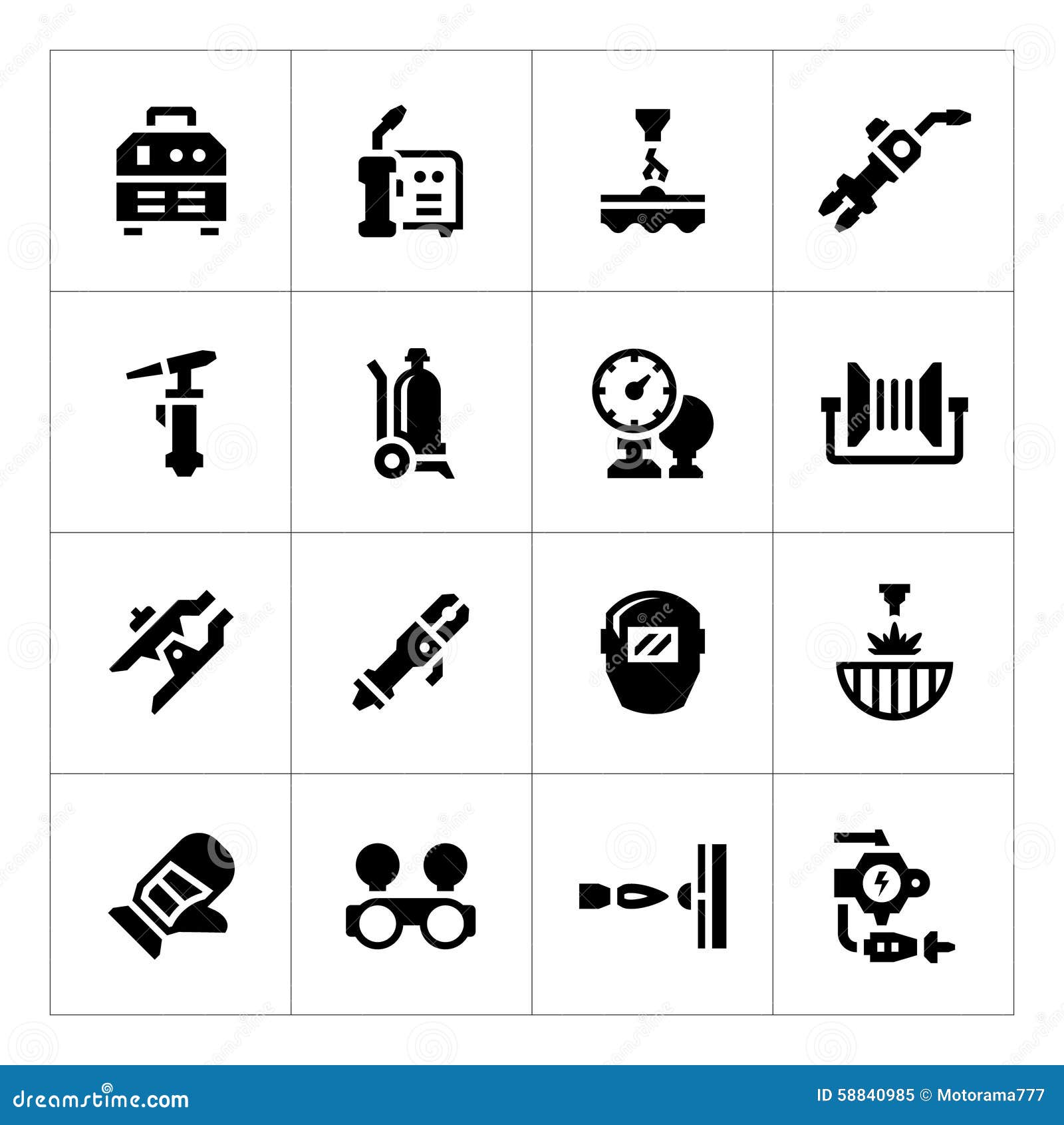 Set icons of welding stock vector. Illustration of design - 58840985