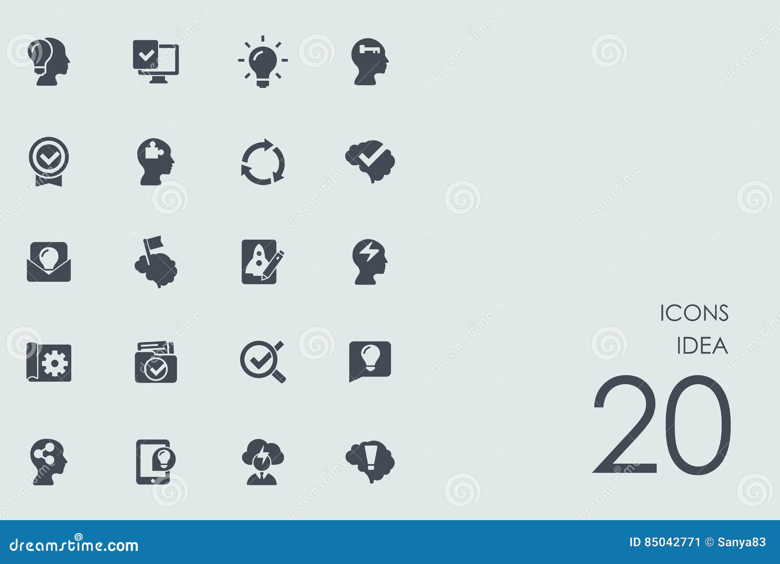 Set of idea icons stock vector. Illustration of abstract - 85042771