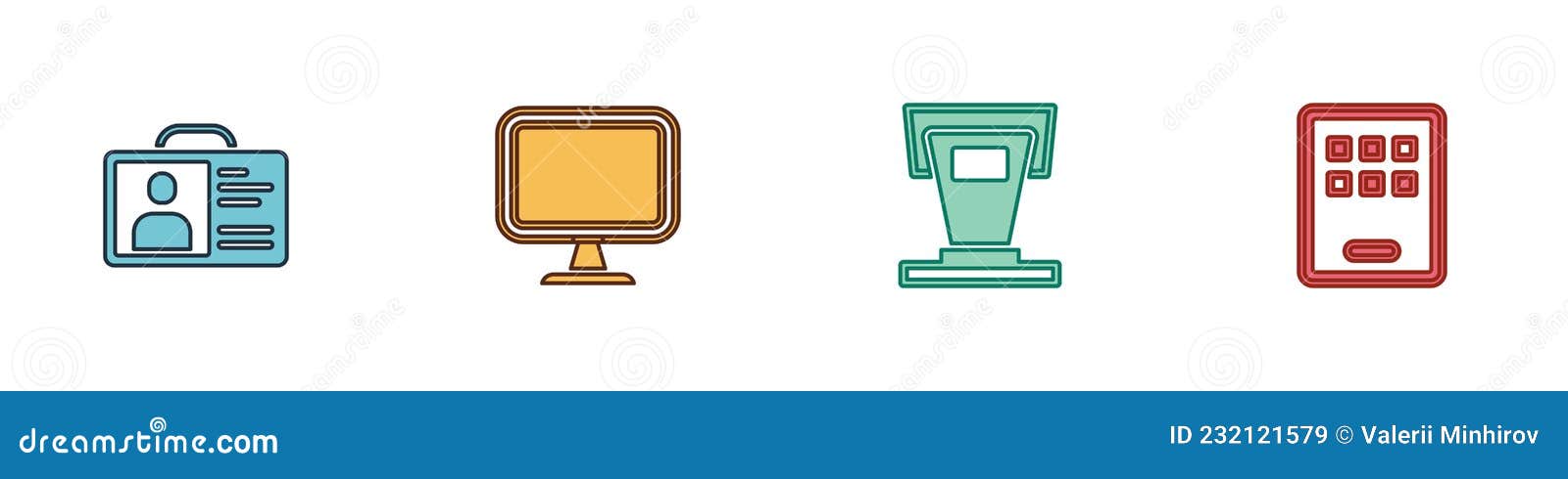 Set Identification Badge, Computer Monitor, Stage Stand and Graphic ... Set Identification Badge, Computer Monitor, Stage Stand and Graphic ...