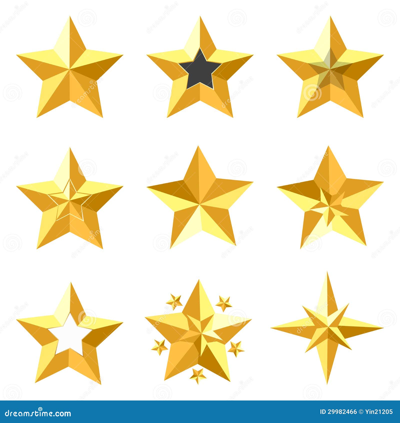 Gold stars stock vector. Illustration of icon, golden - 29982466