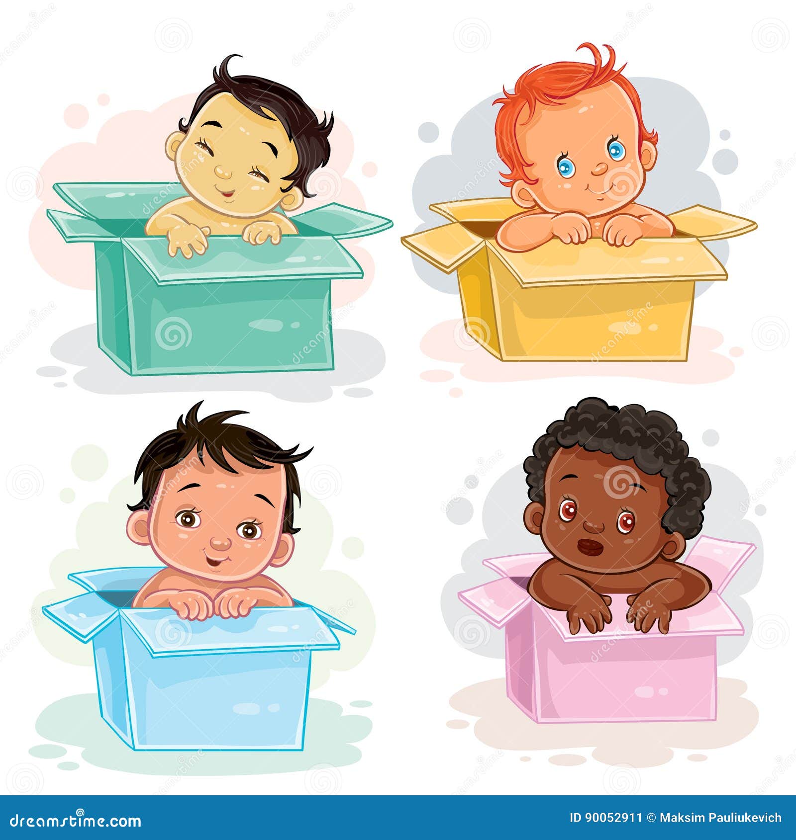 Babies From Different Countries Vector Illustration | CartoonDealer.com ...