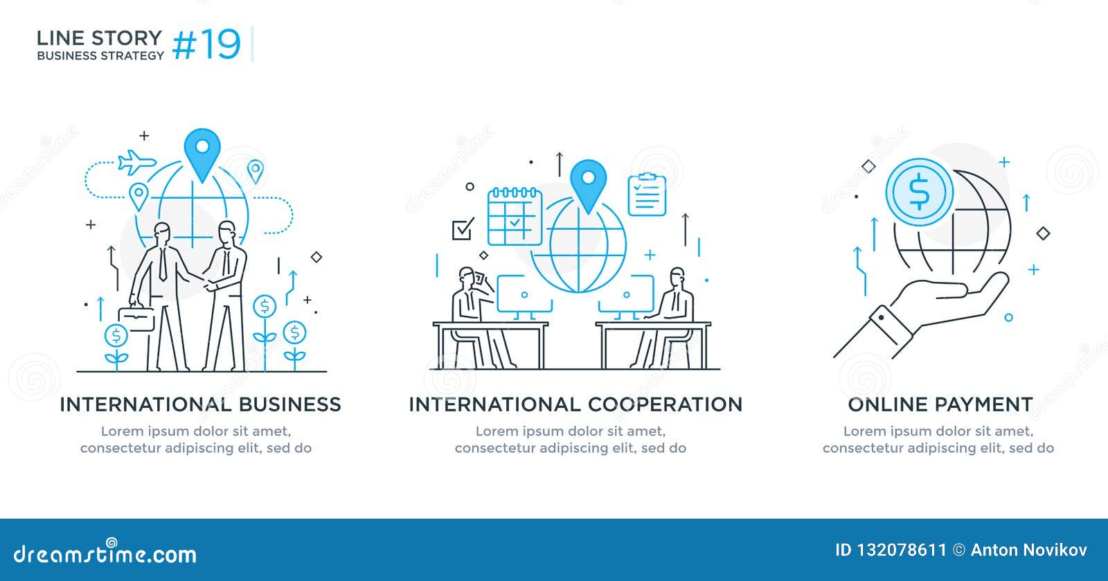 Set Of Illustrations Concept With Business Concept. Workflow, Growth ...
