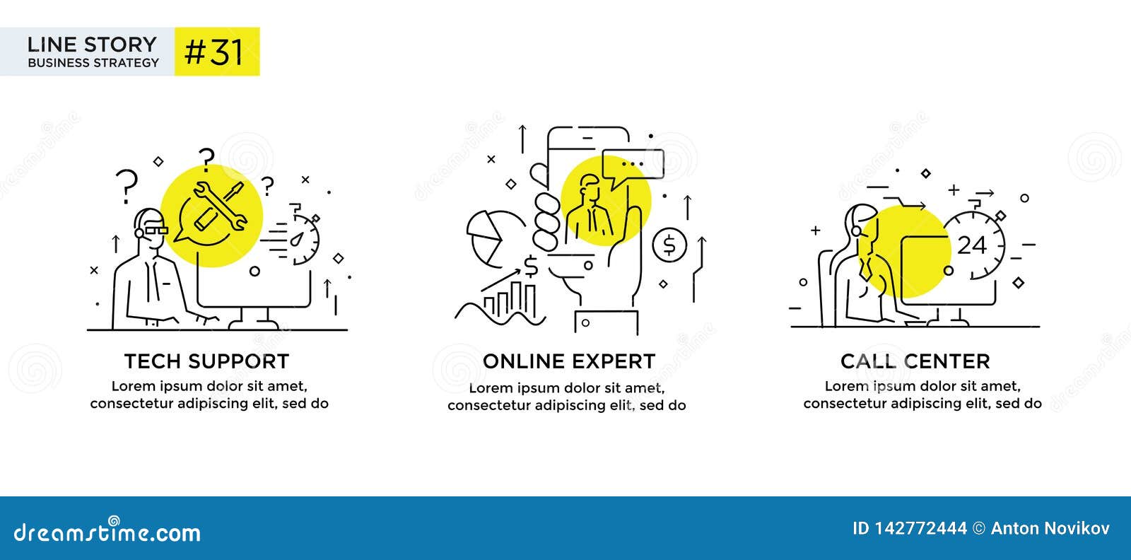 Set of Illustrations Concept with Business Concept. Workflow, Growth ...