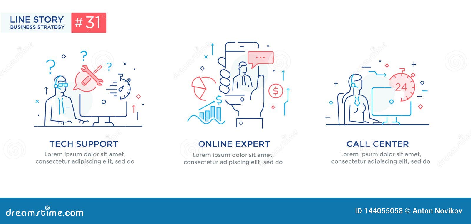 Set of Illustrations Concept with Business Concept. Workflow, Growth ...