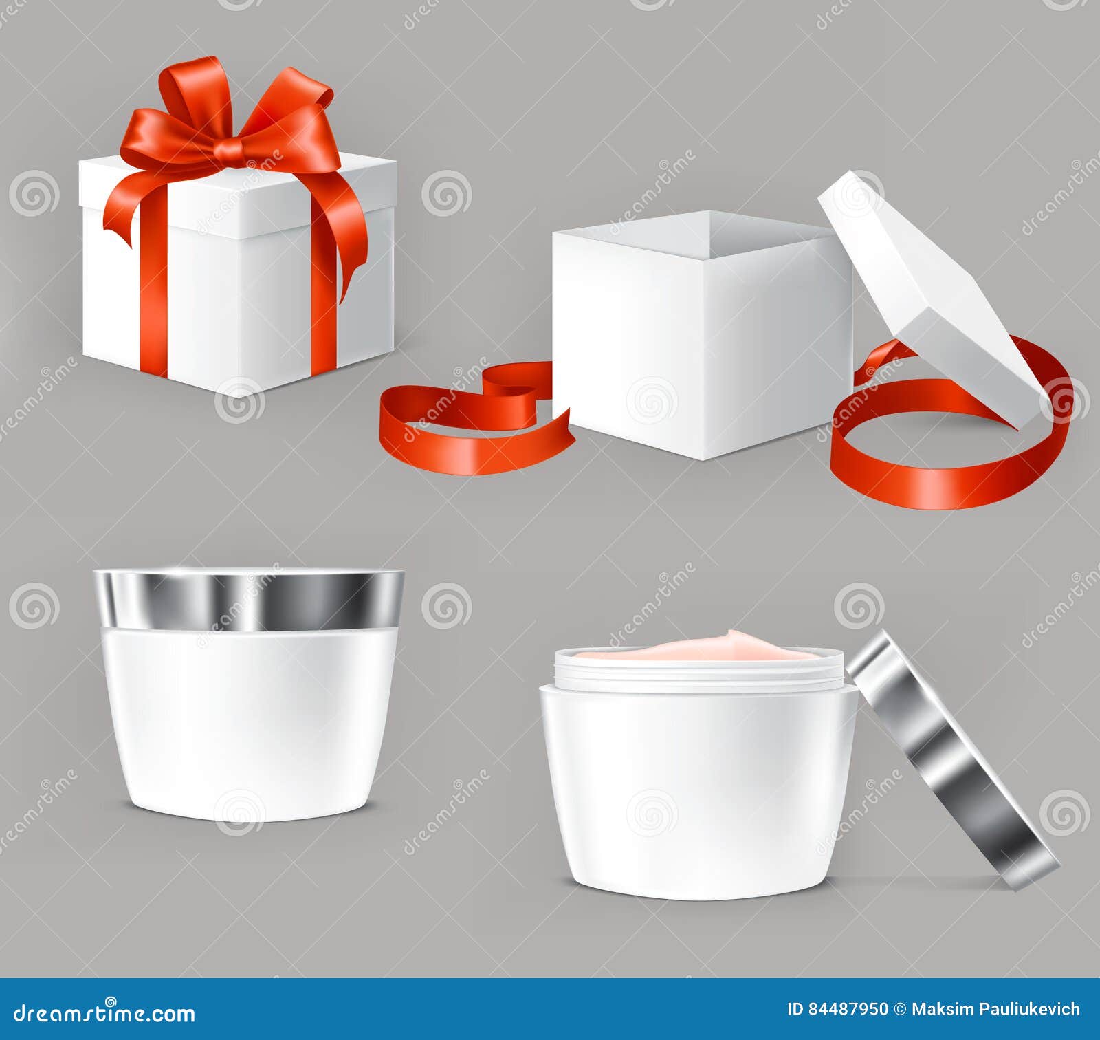 Set of Illustrations for Cosmetics Containers. Stock Illustration ...