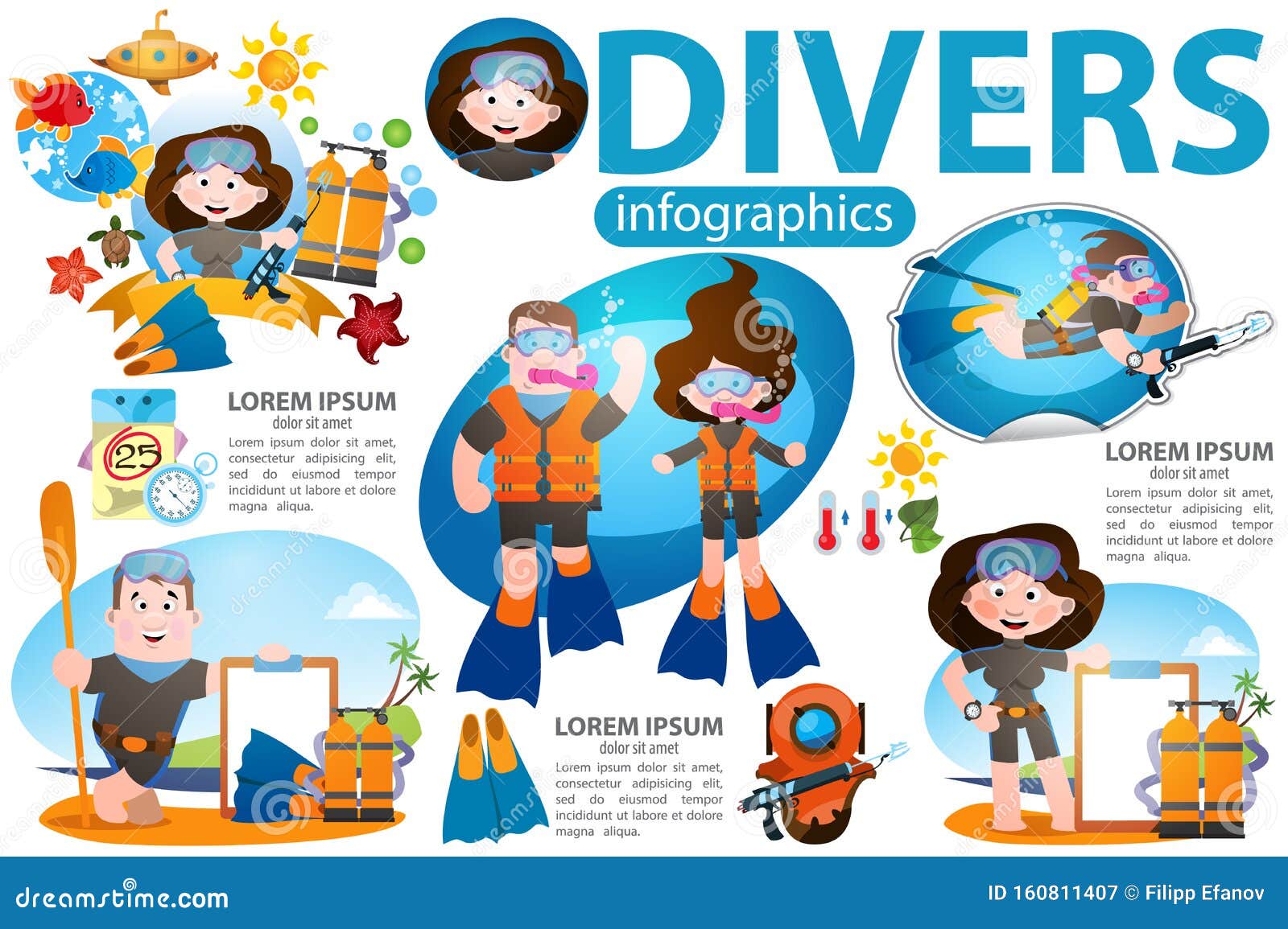 A Set of Illustrations and Elements for Creating Infographics on the ...