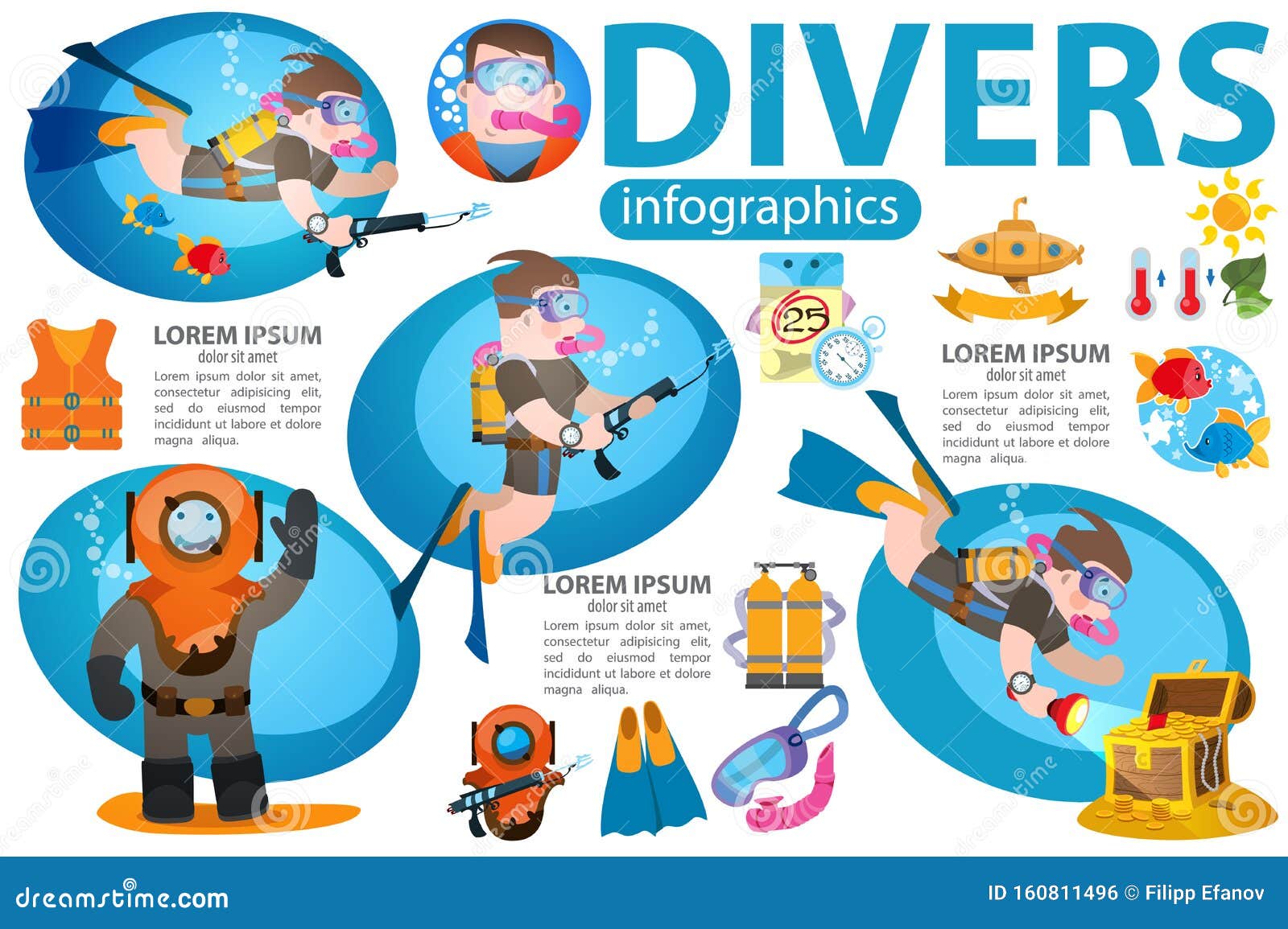 A Set of Illustrations and Elements for Creating Infographics on the ...
