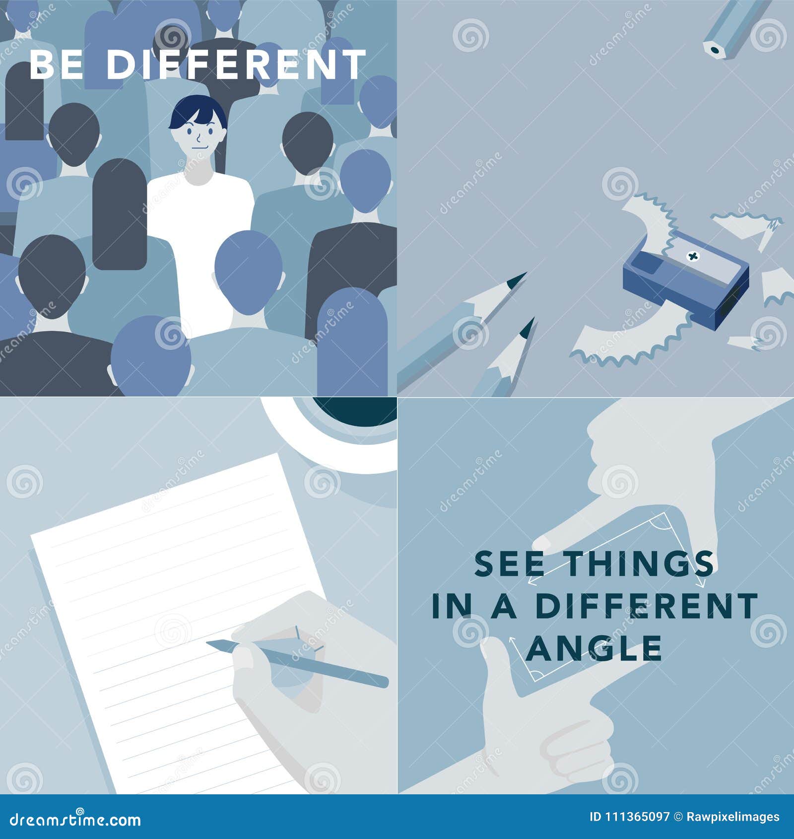 Set of Illustrations Exploring the Concept of Human Values Stock ...