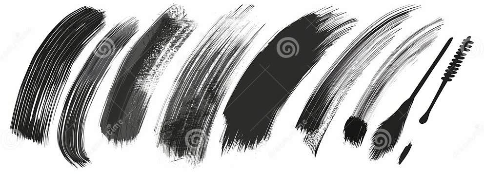 The Set Includes a Hand-drawn Flat Calligraphy Brush on a Regular Long ...