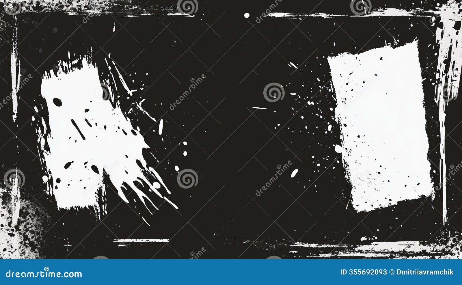 Spray Stencil Frames. Realistic Graffiti Borders With Splatter Effect ...