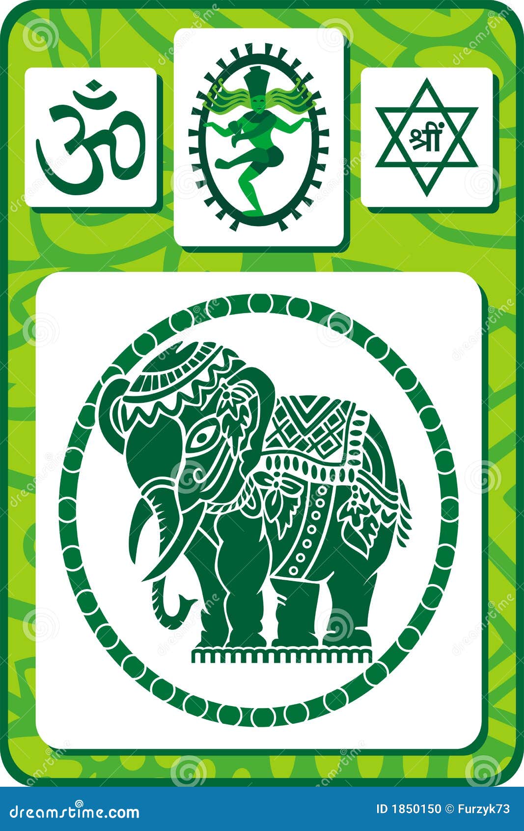 Set of Indian Icons and Symbols Stock Vector - Illustration of hindu ...