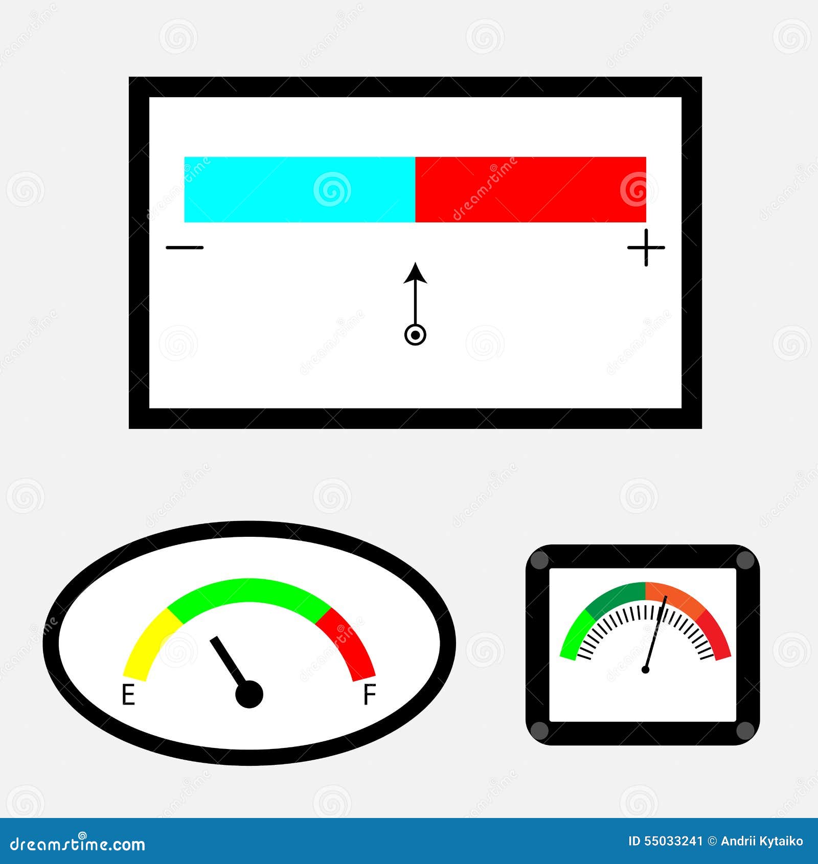 Set of Indicators with Colored Spectral Indicator Stock Vector ...