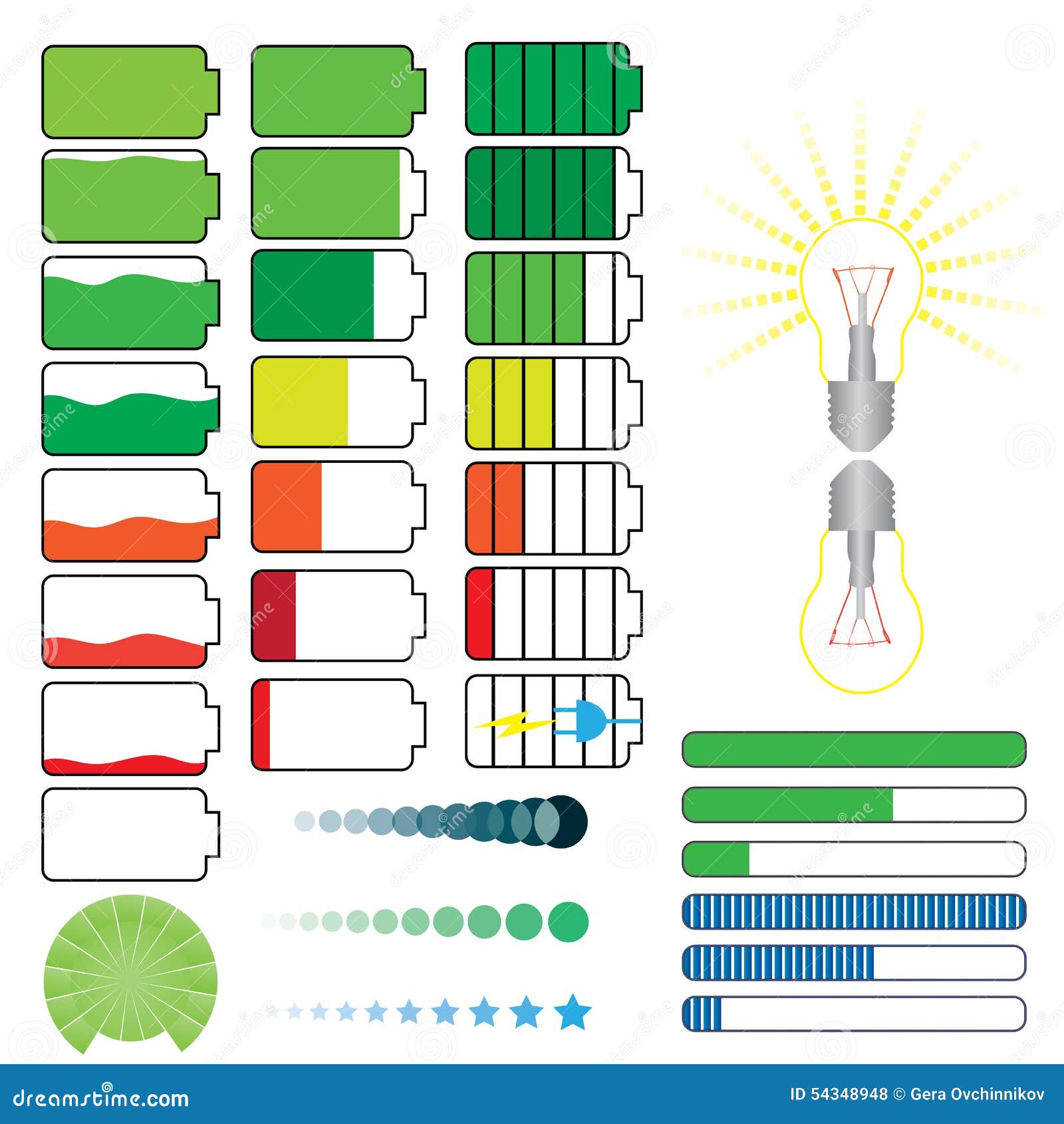 Set of indicators stock vector. Illustration of vector - 54348948