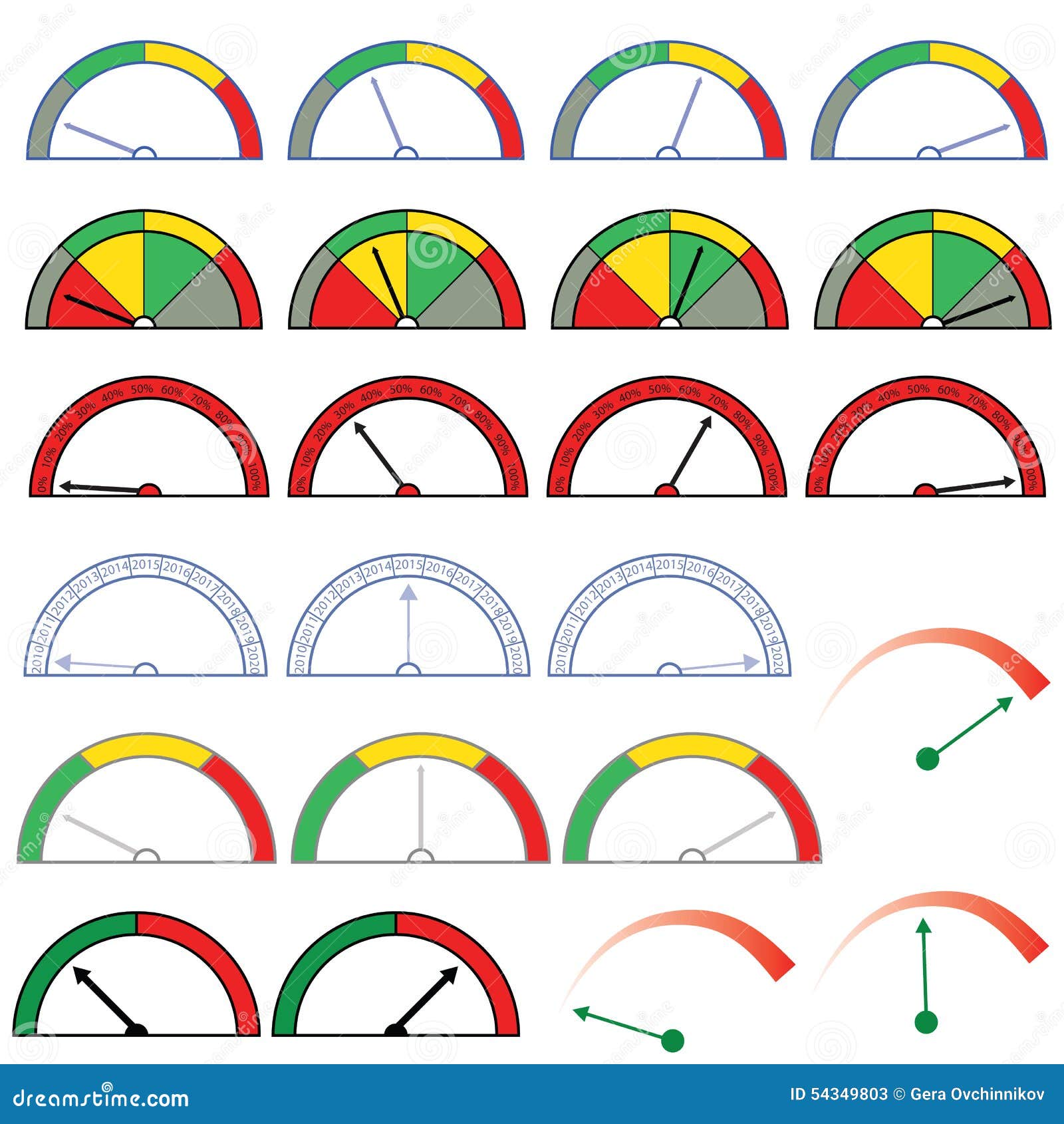 Set of indicators stock vector. Illustration of internet - 54349803