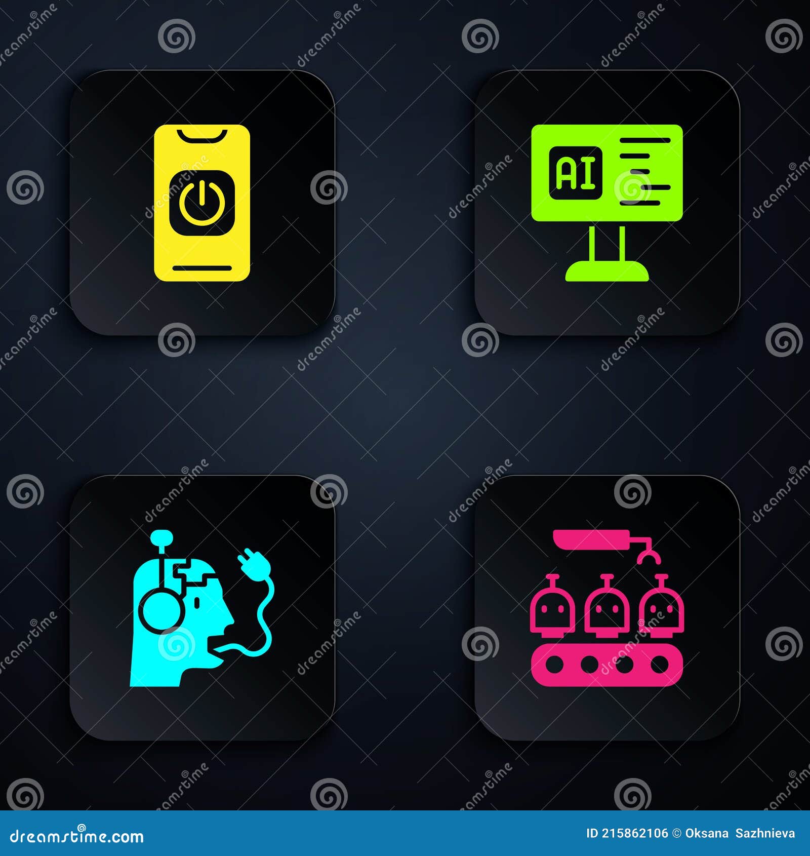 Set Industrial Production of Robots, Turn Off from Phone, Robot ...