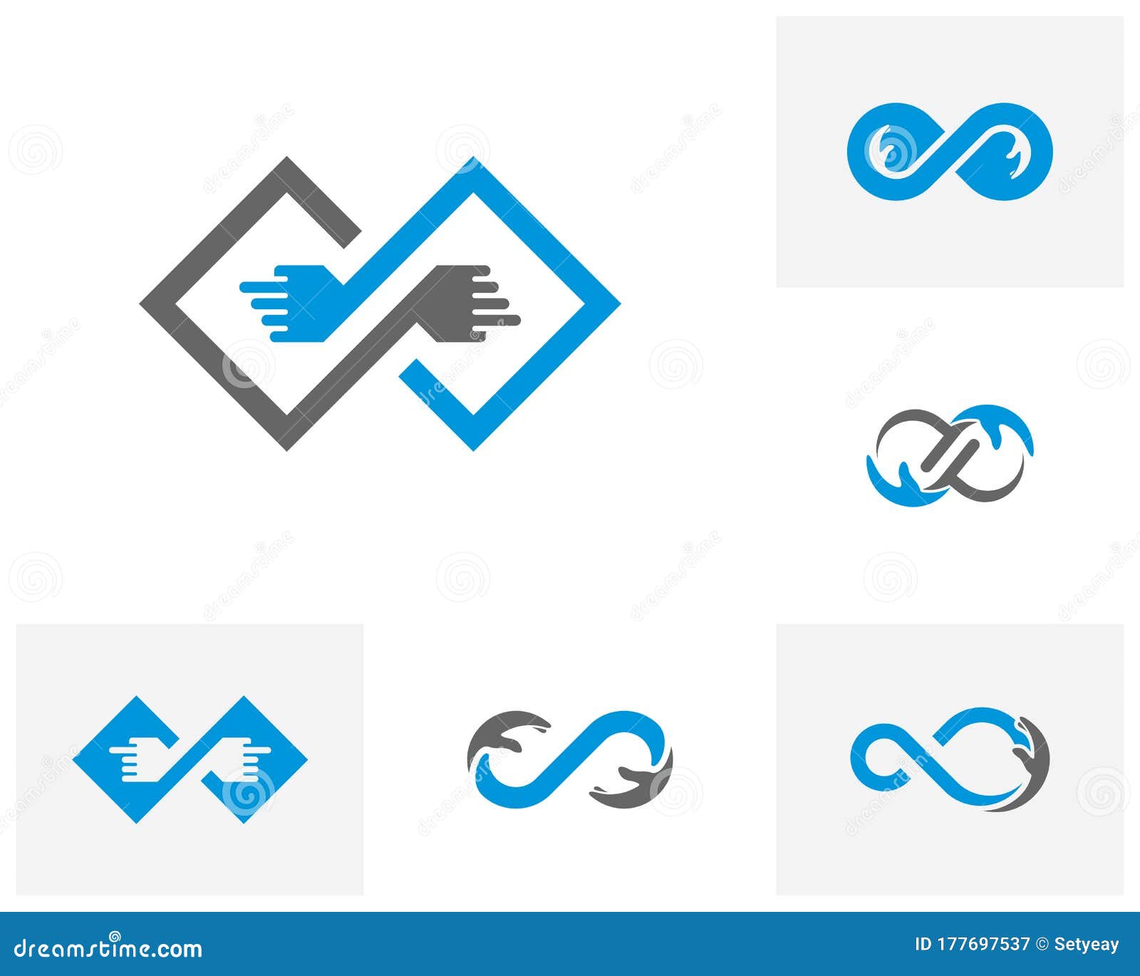 Set of Infinity Care Logo Vector Template, Creative Infinity Logo ...