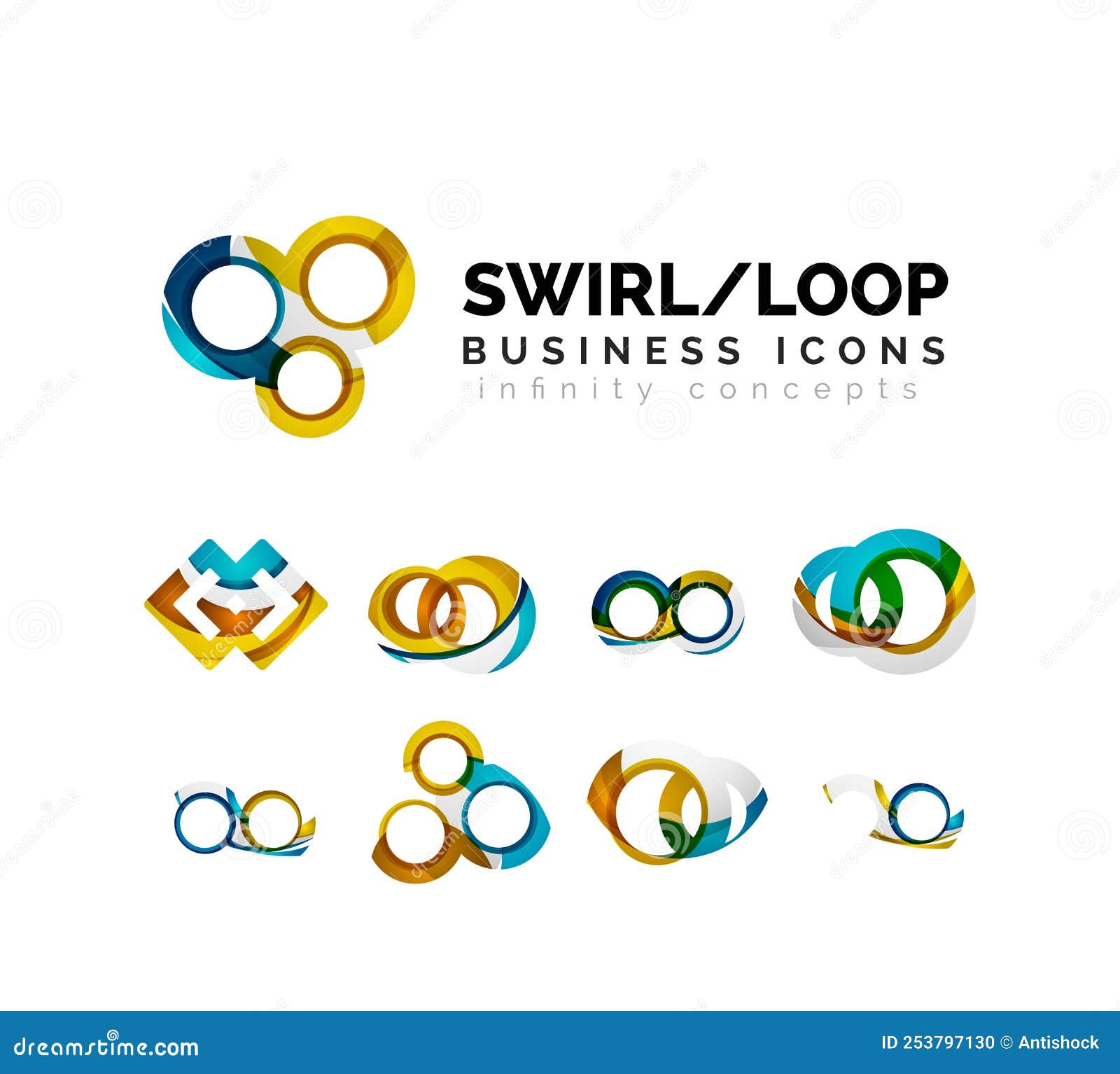 Set of Infinity Concepts, Loop Logo Designs Stock Vector - Illustration ...