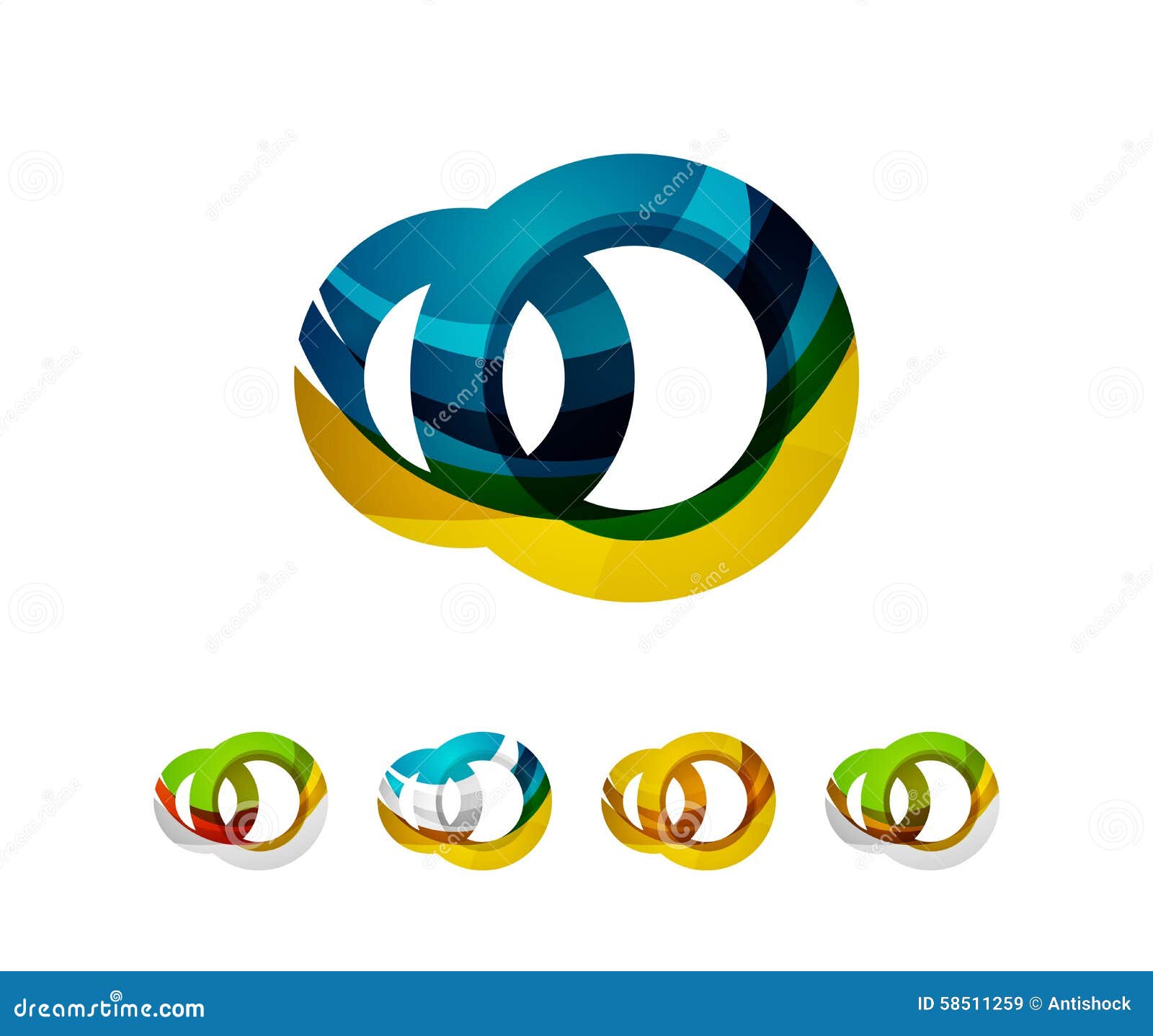 Set of Infinity Concepts, Loop Logo Designs Stock Illustration ...