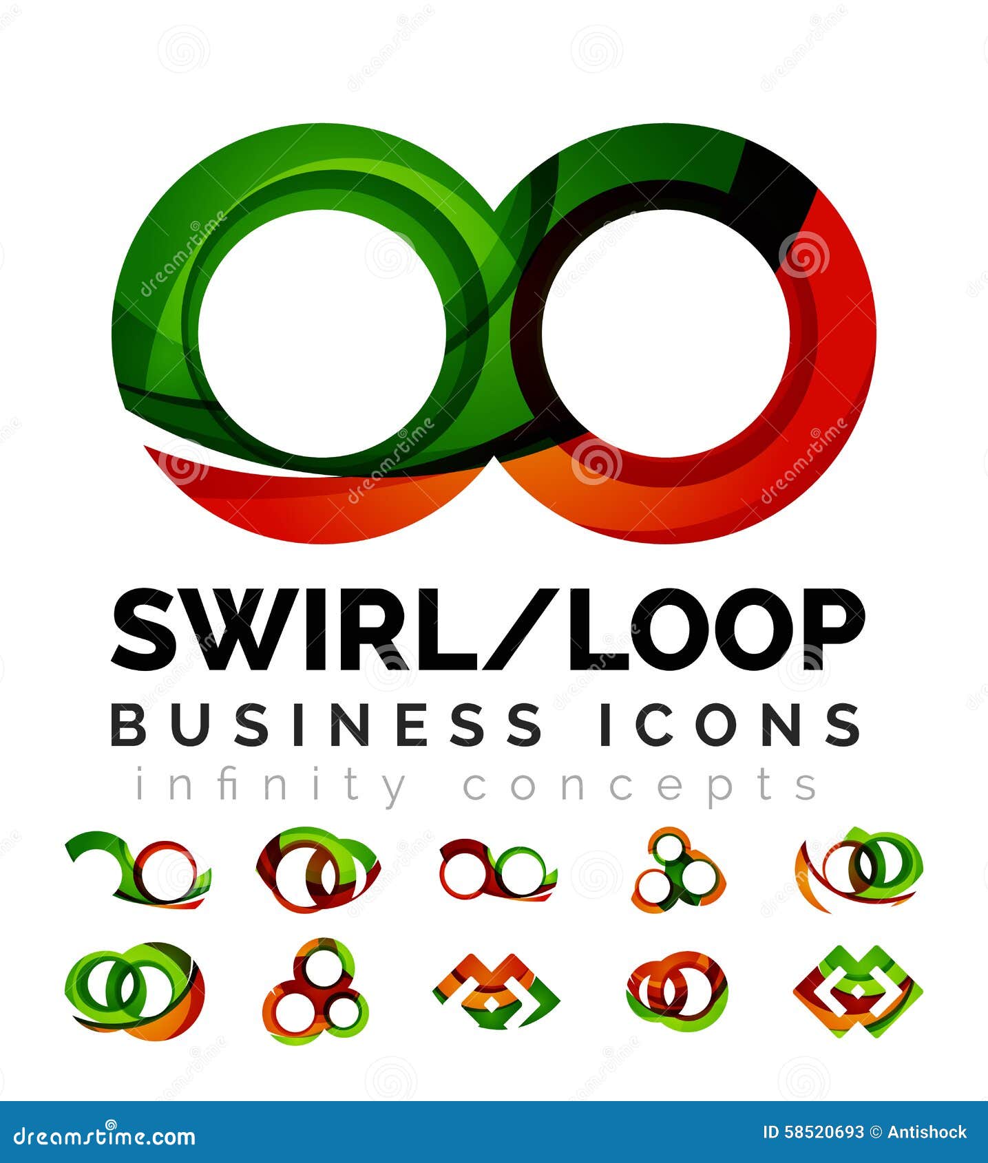 Set of Infinity Concepts, Loop Logo Designs Stock Vector - Illustration ...