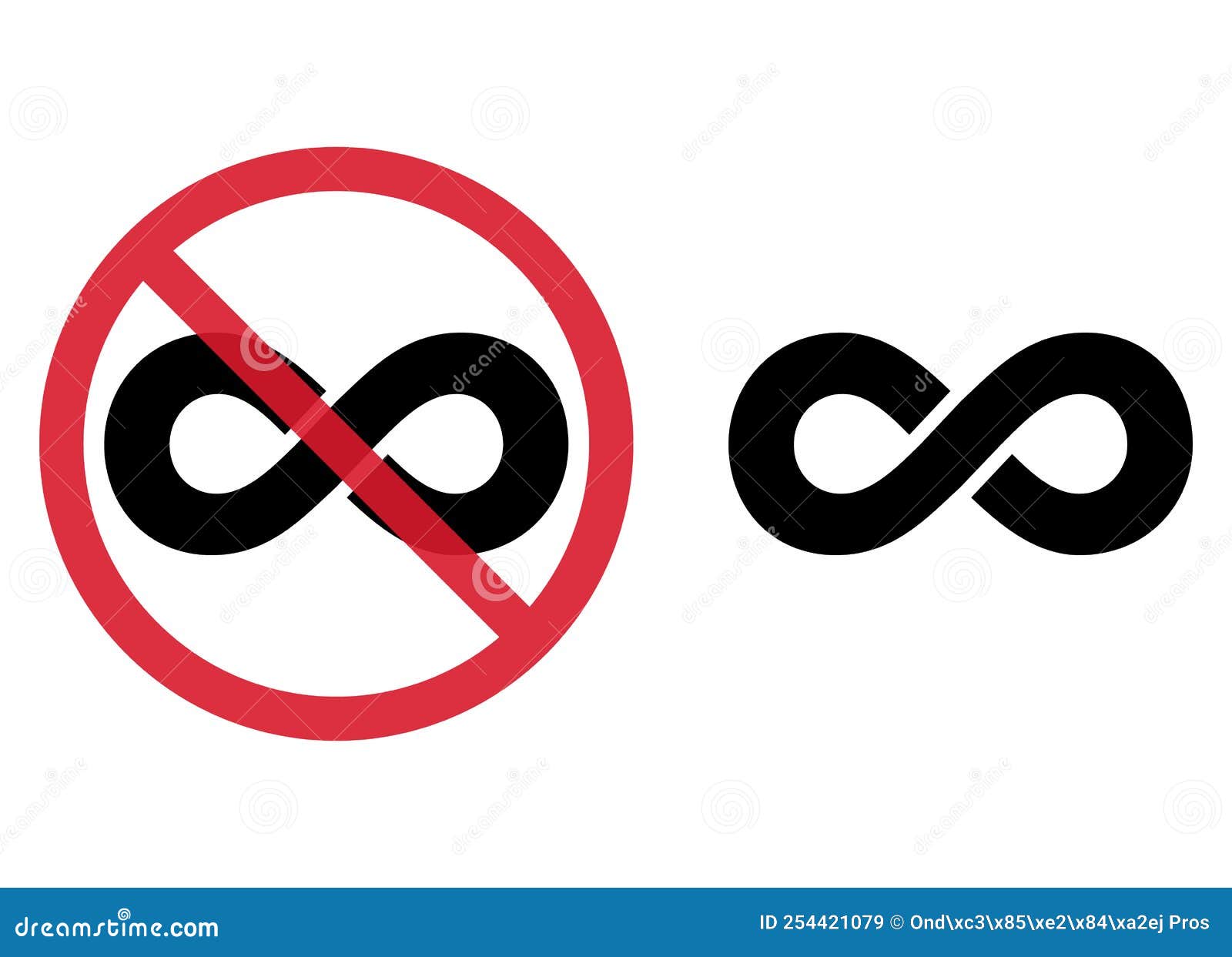 Set of Infinity Geometric Icon, Mathematical Tattoo Symbol, Endless ...