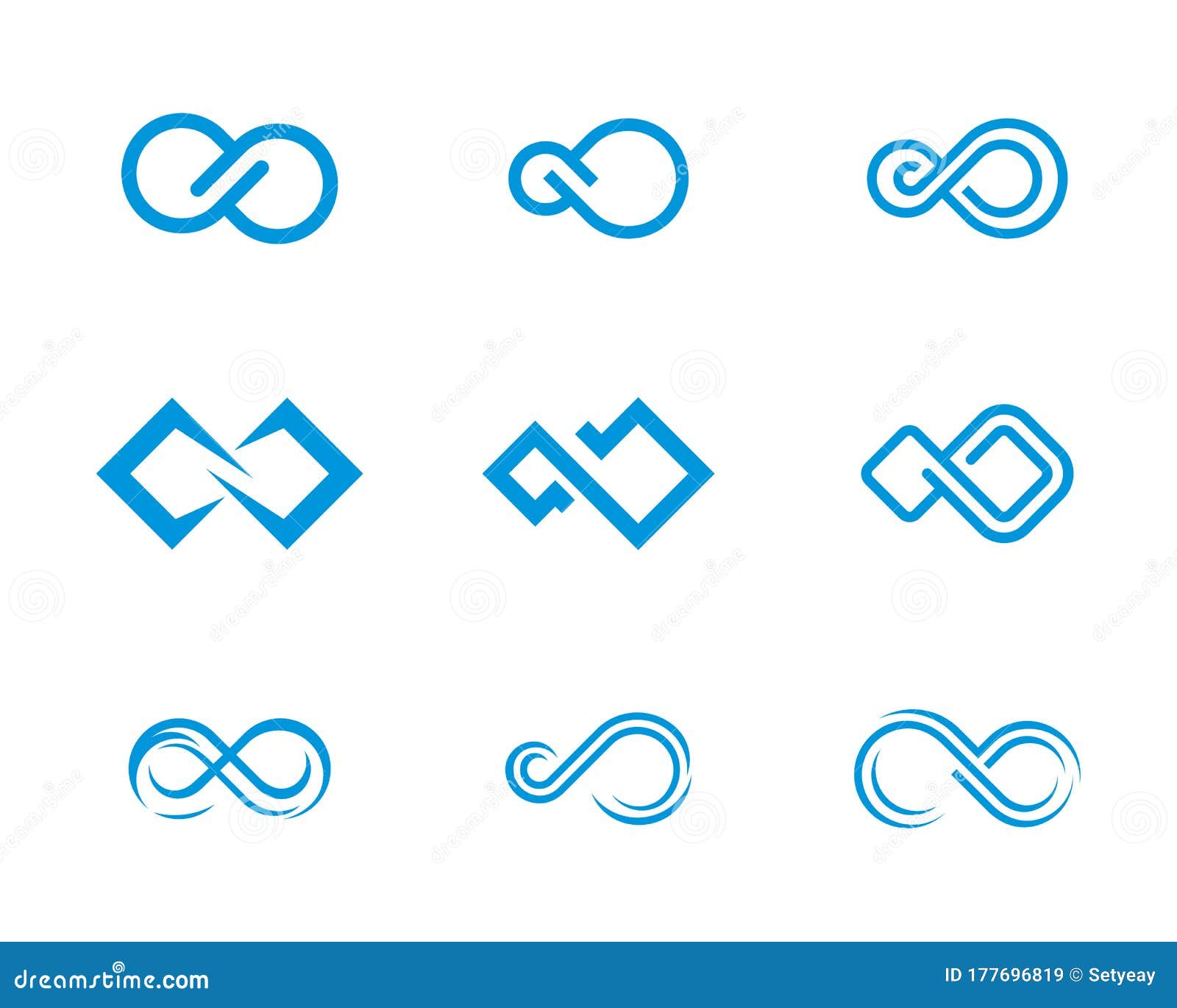 Set of Infinity Logo Vector Template, Creative Infinity Logo Design ...