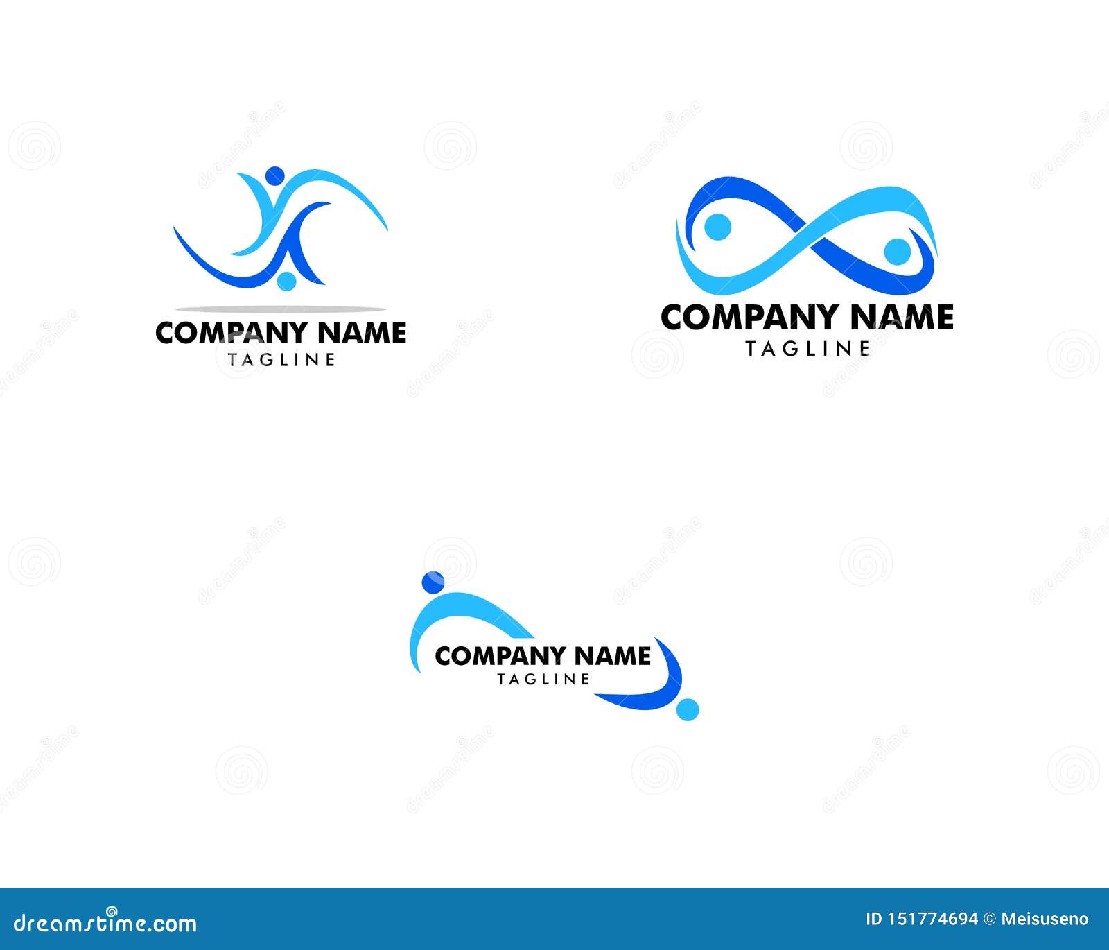Set of Infinity People Logo Design Template Stock Vector - Illustration ...