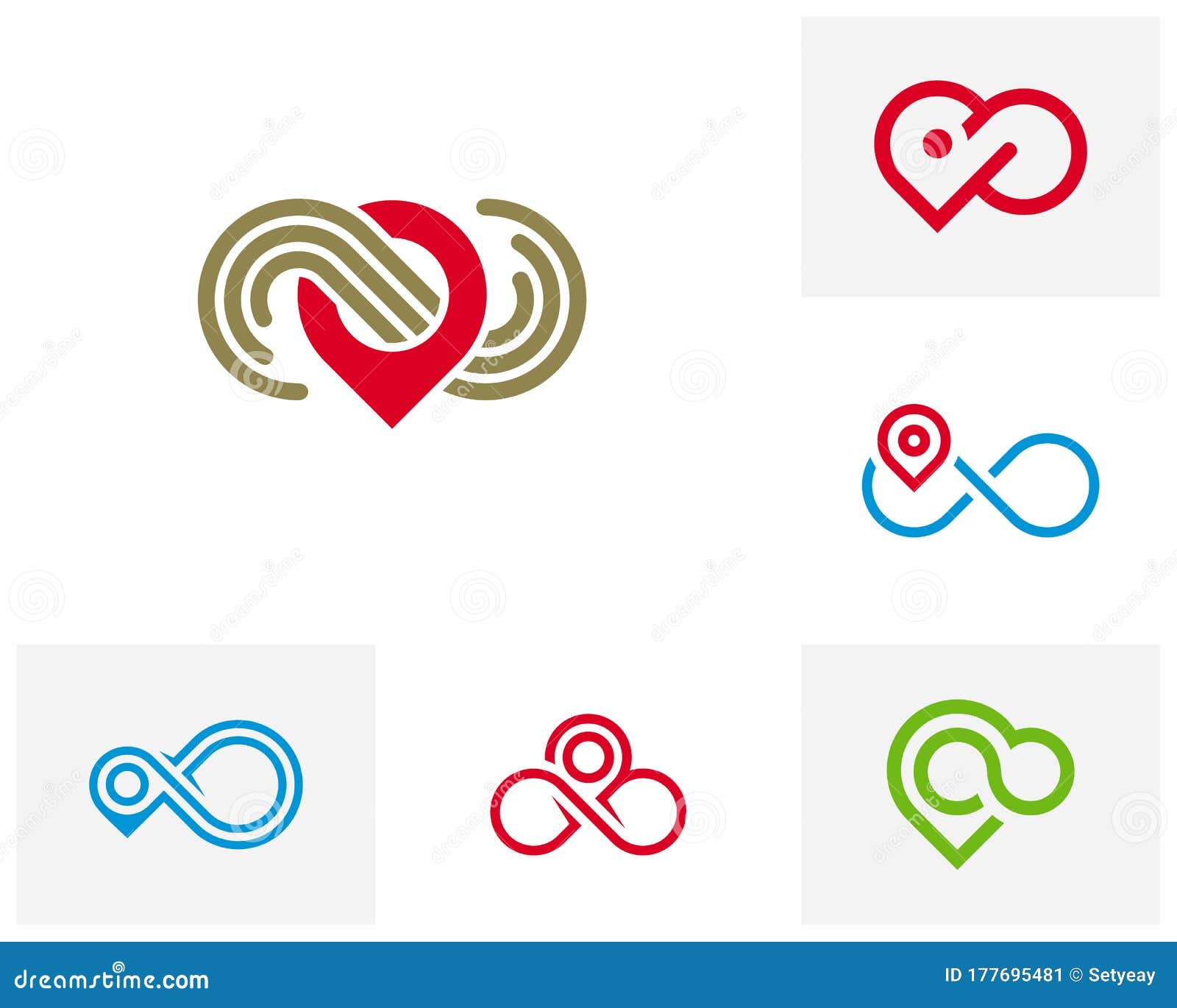 Set of Infinity Point Logo Vector Template, Creative Infinity Logo ...