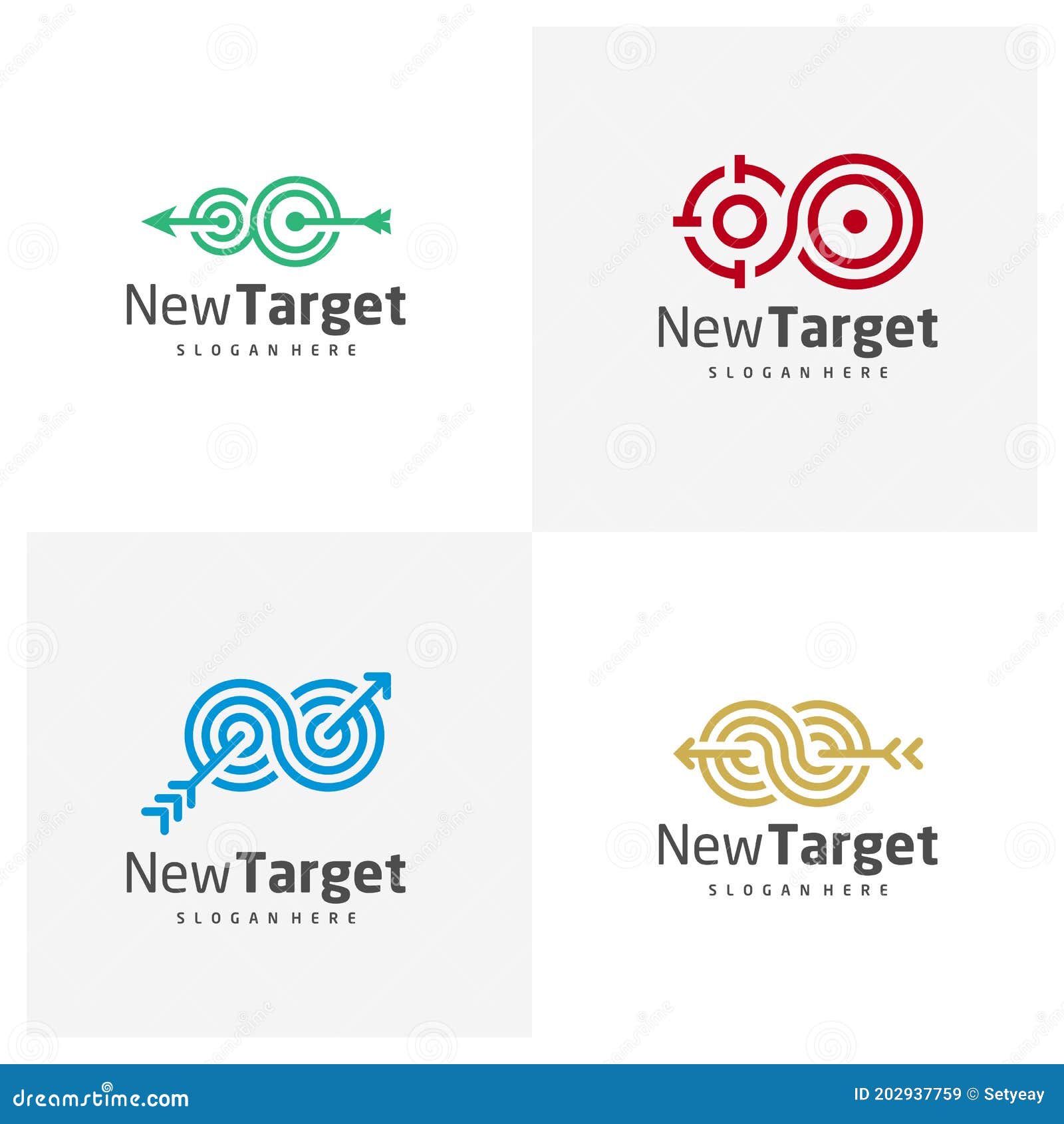 Set of Infinity Target Logo Vector Template, Creative Target Logo ...