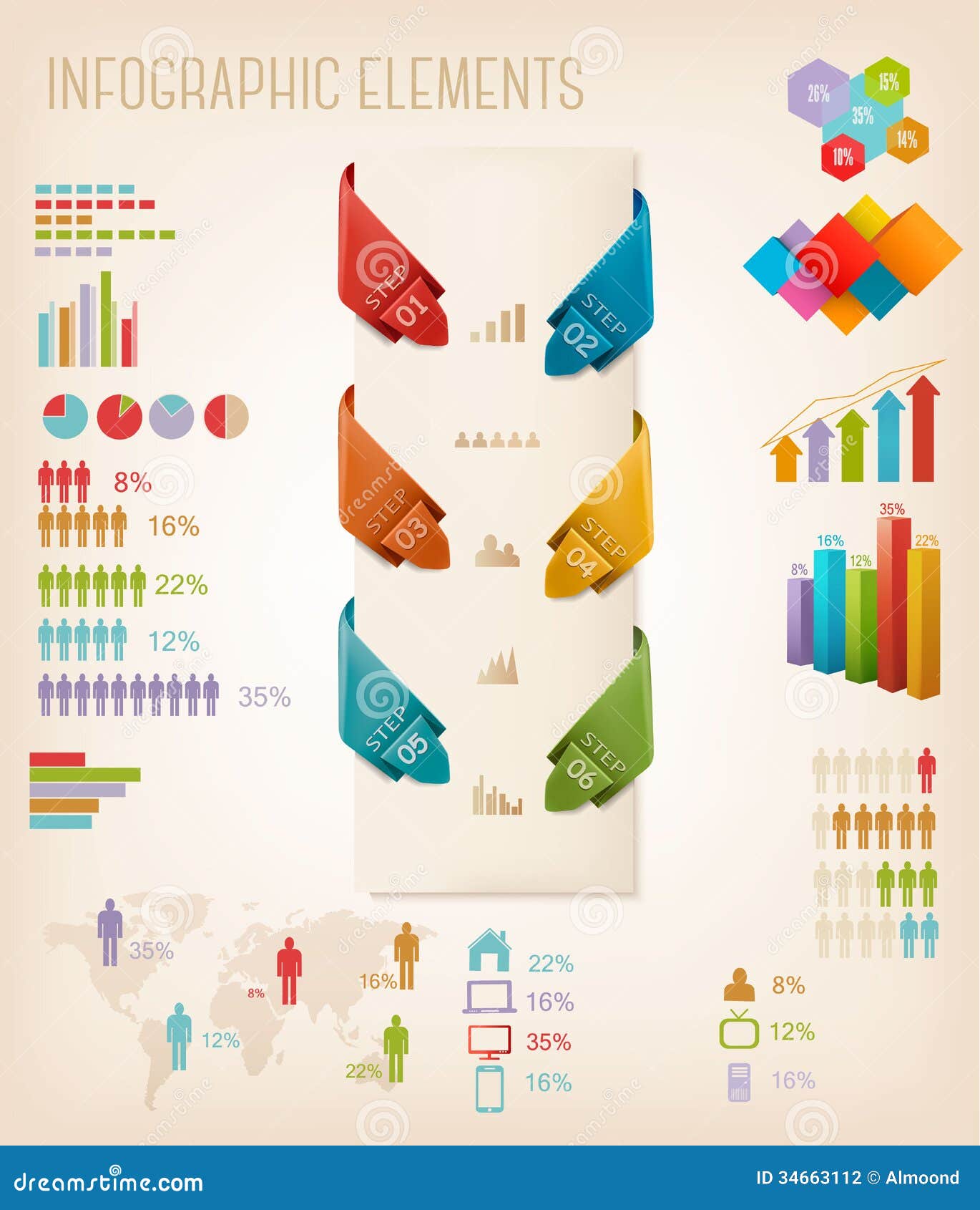 Set of Info Graphics Elements. Stock Vector - Illustration of rate ...