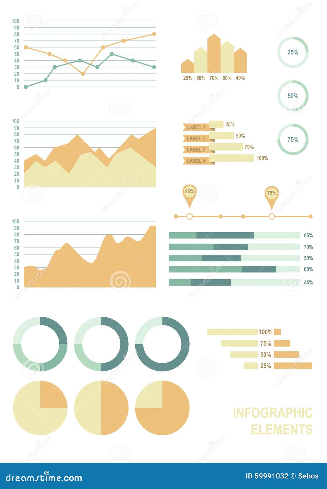 Set of Infographic Business Elements Stock Illustration - Illustration ...