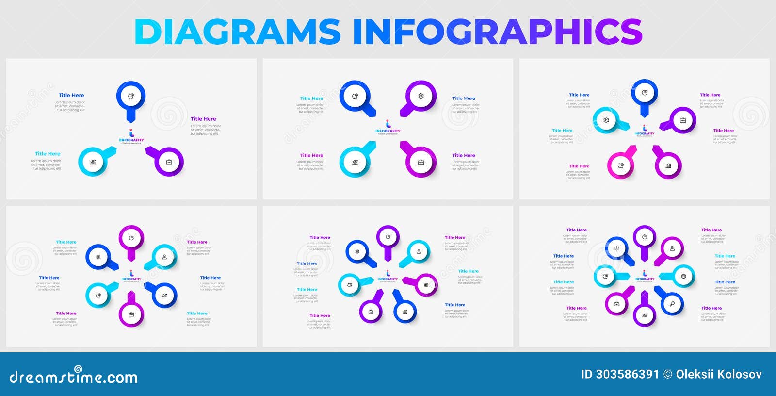 Vector Diagrams Icon Set | CartoonDealer.com #115041883