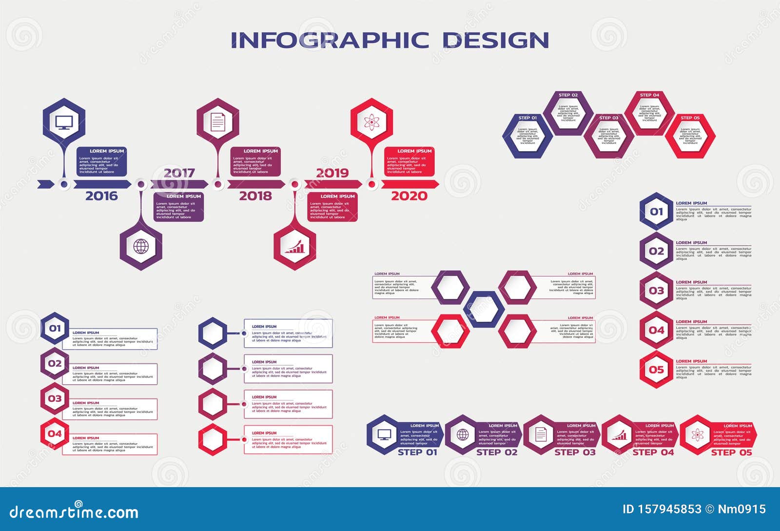Set Of Infographic Design. Flowcharts And Workflow Steps Infographics ... Set Of Infographic Design. Flowcharts And Workflow Steps Infographics ...