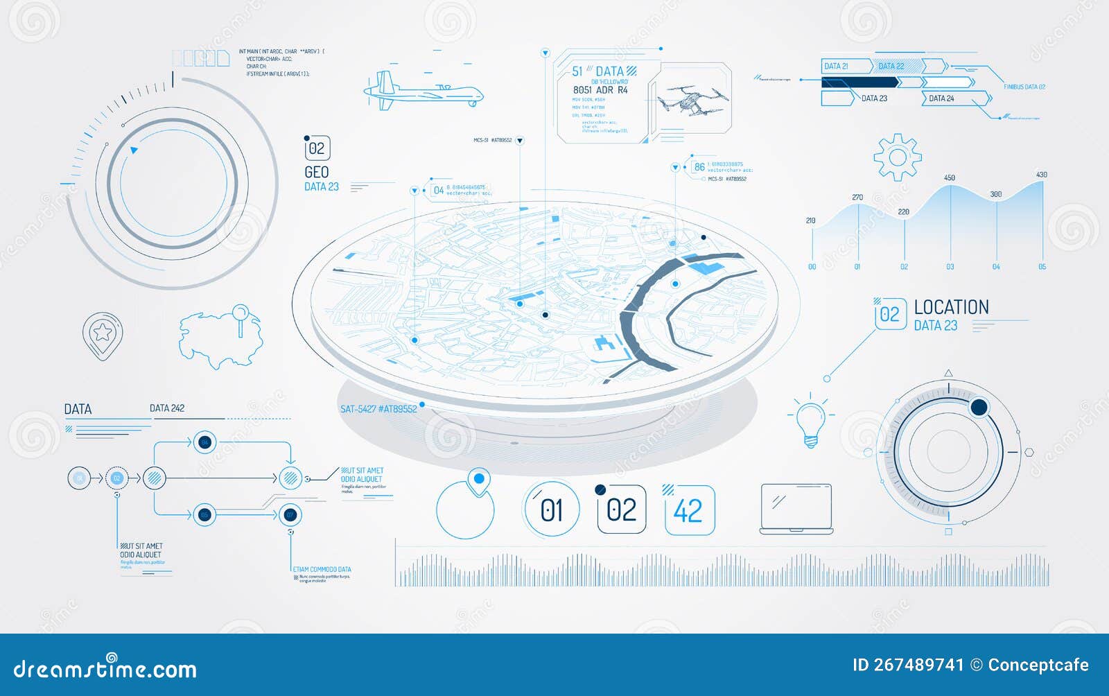 Set of Infographic Elements about Air Cargo Tracking. Stock Vector ...