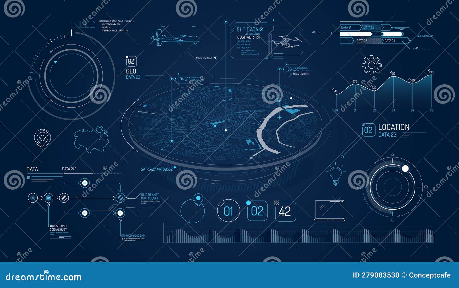 Set of Infographic Elements about Air Cargo Tracking. Stock Vector ...