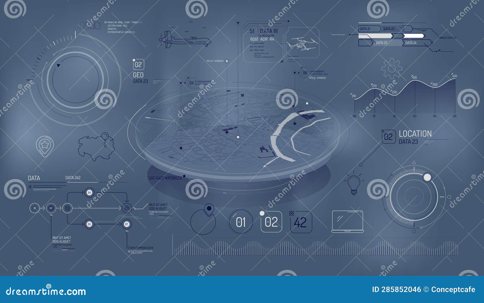 Set of Infographic Elements about Air Cargo Tracking. Stock Vector ...