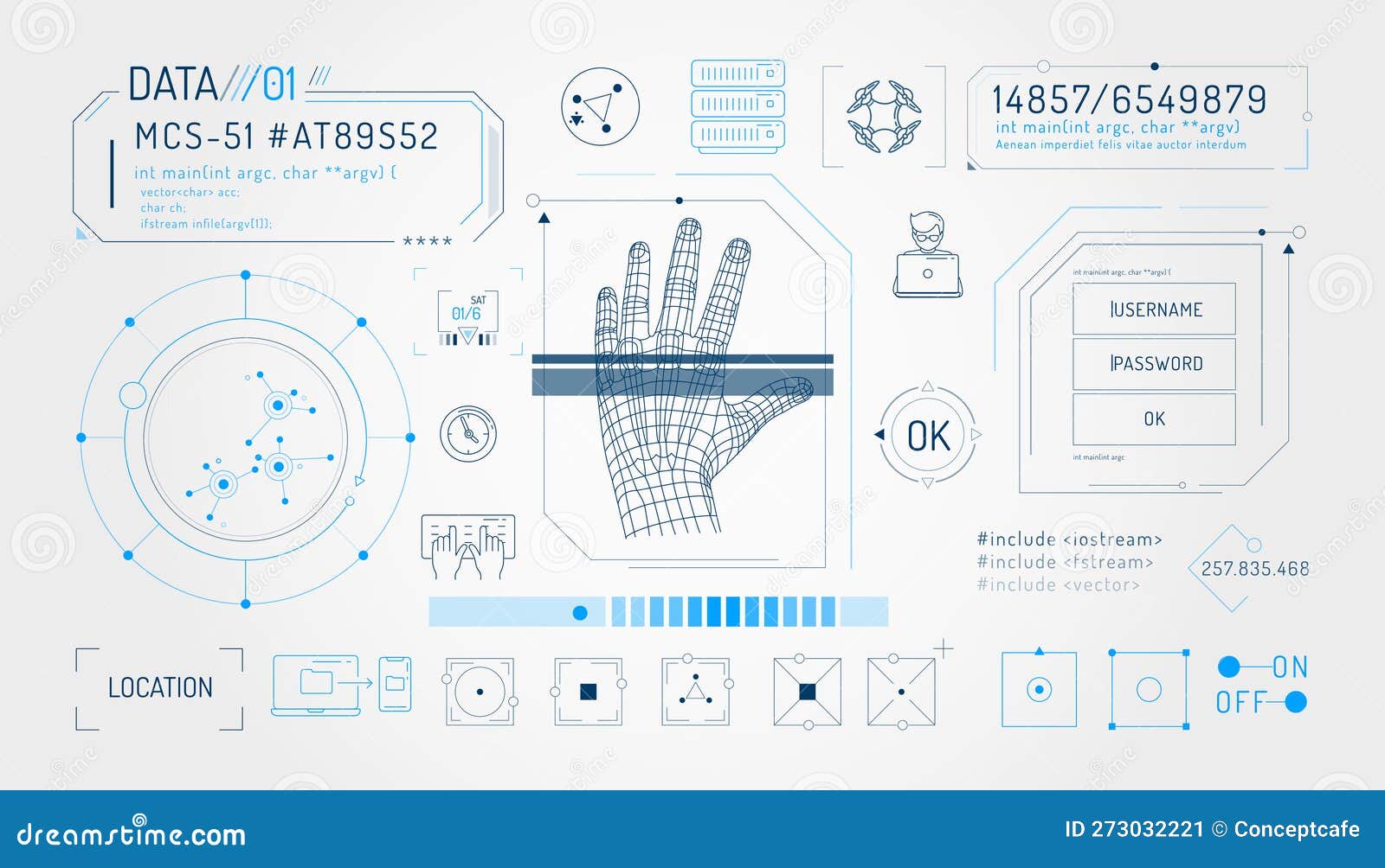 Set of Infographic Elements about Computer Security. Stock Illustration ...