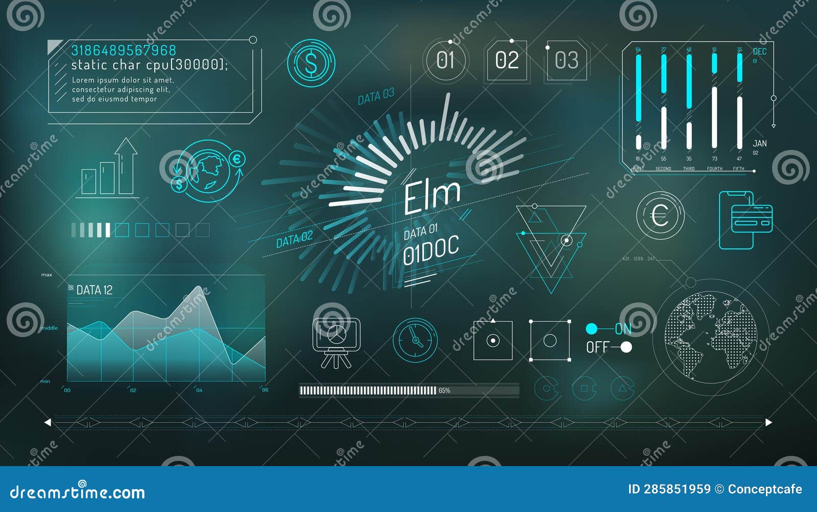 Set of Infographic Elements about Currencies and Exchange Rates Changes ...