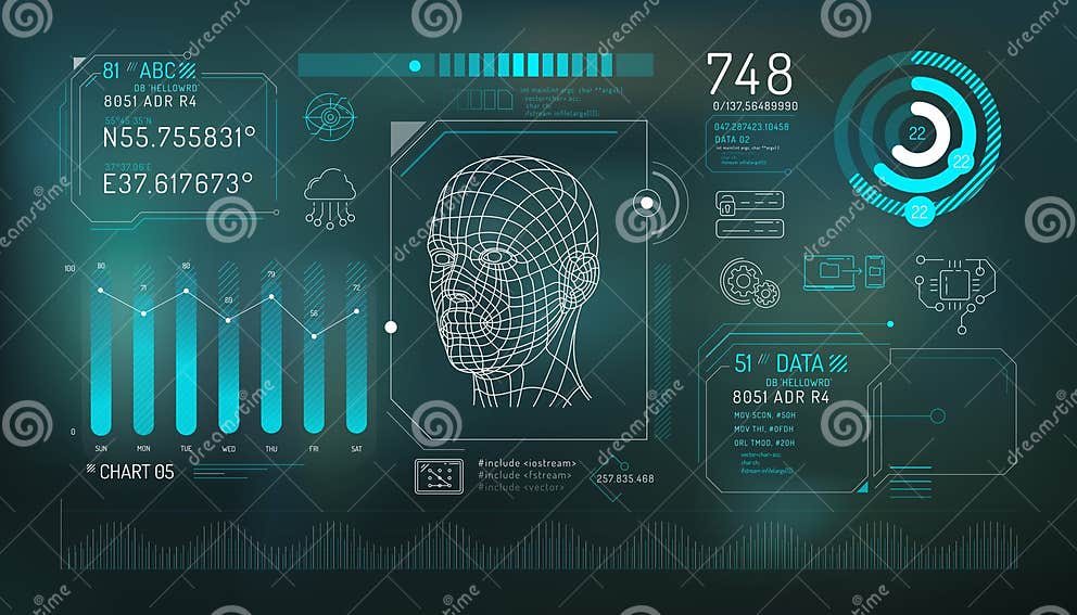 Set of Infographic Elements about Data Protection. Stock Illustration ...