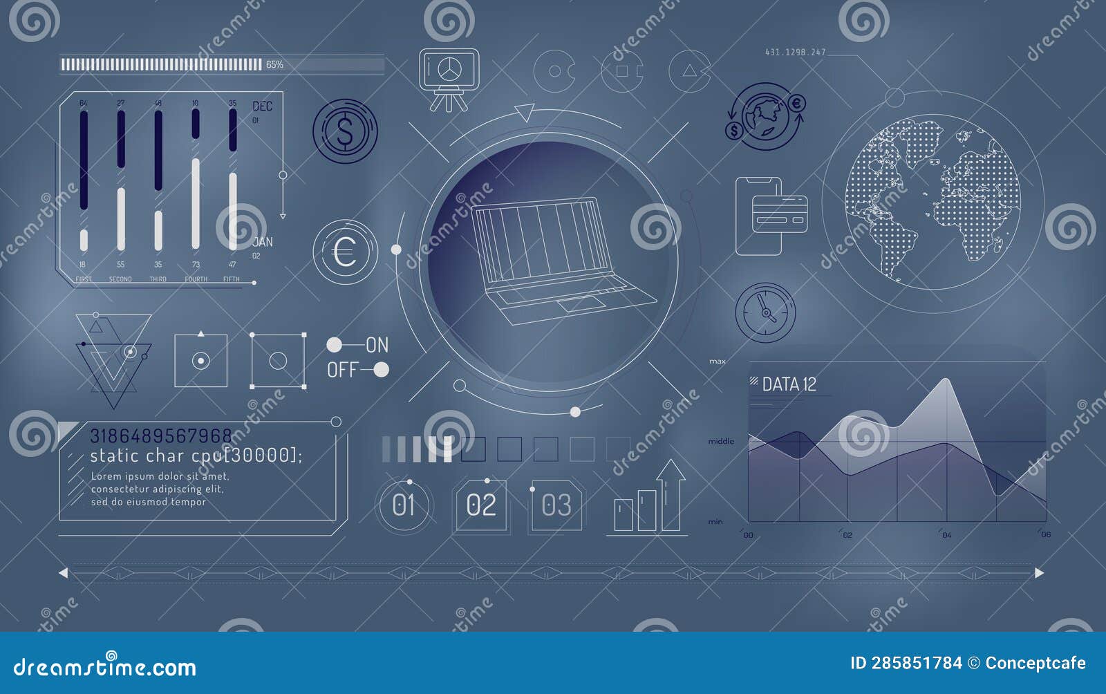 Set of Infographic Elements about E-payments and International ...