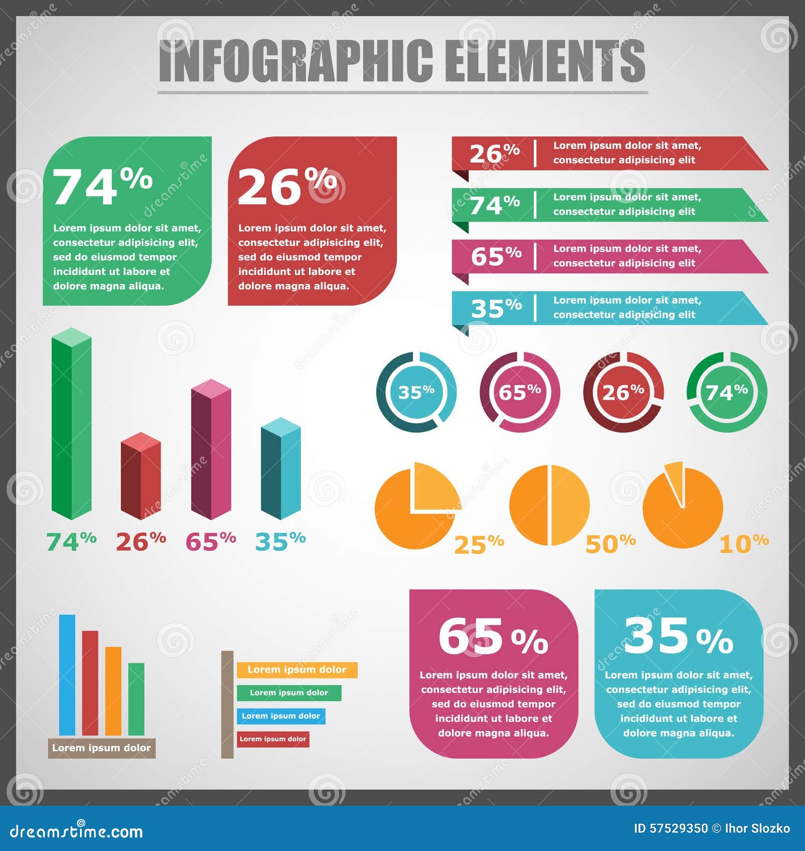 Set of Infographic Elements Stock Vector - Illustration of information ...