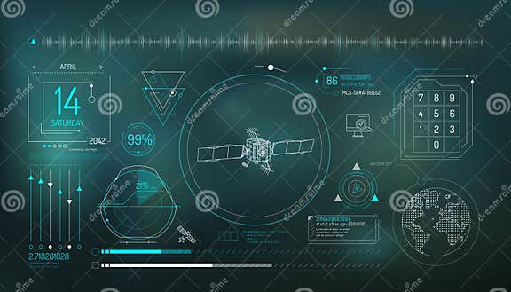 Set of Infographic Elements about Satellite Data Entry. Stock Vector ...