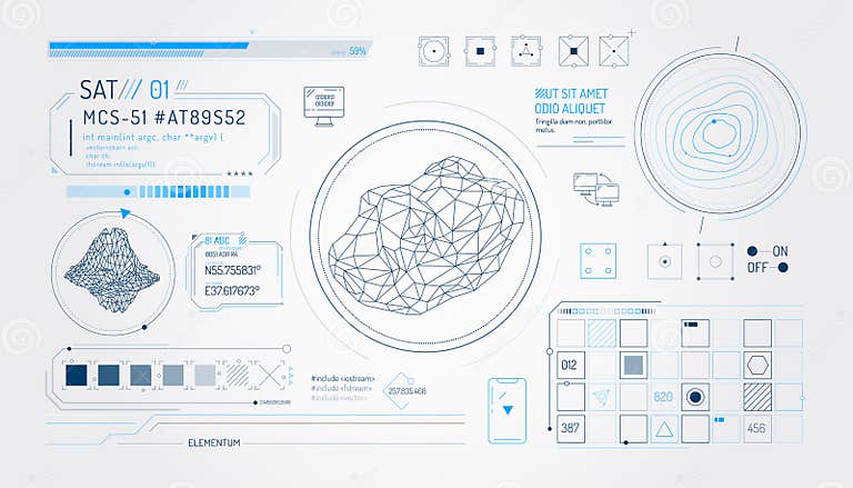 Set of Infographic Elements about the Study of Rocks. Stock ...