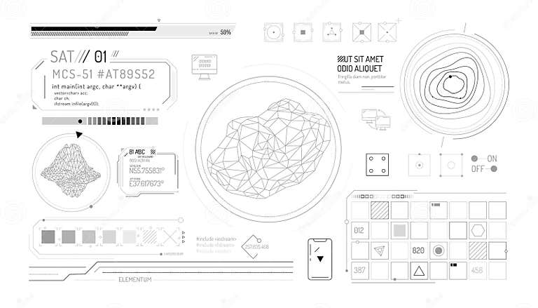 Set of Infographic Elements about the Study of Rocks. Stock ...