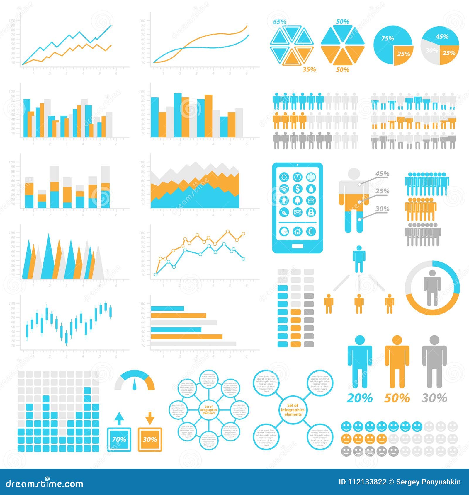 Set of Infographic Elements. Templates for Infographic. Elements and ...