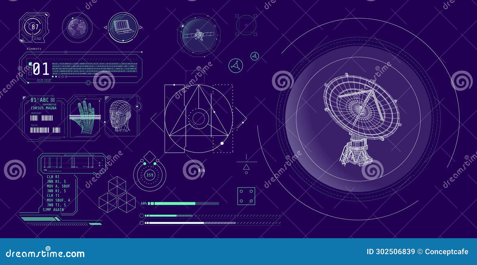 Design Elements for Infographic of Data Communication. Stock Vector ...